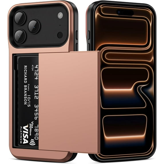 CFHADD-for iPhone 17 Pro Max Case Wallet with Card Holder [Max 3 Cards ...