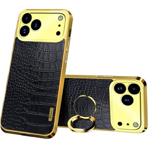 CFHADD-for iPhone 17 Pro Max Ring Holder Case Luxury Crocodile Cover ...