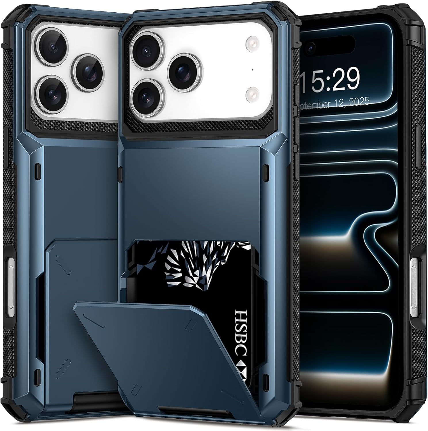 CFHADD-for iPhone 17 Pro Max Wallet Case 5 Credit Card Holder Flip ...