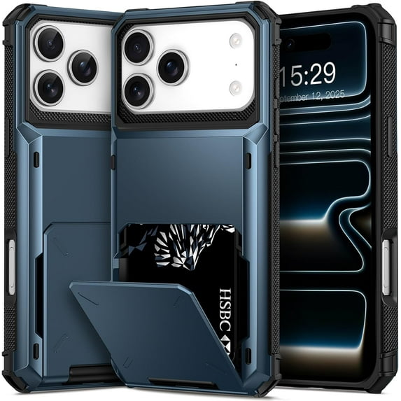 CFHADD-for iPhone 17 Pro Max Wallet Case 5 Credit Card Holder Flip ...