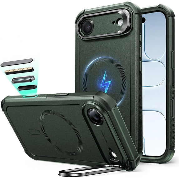 CFHADD-for iPhone Air Case with Stash Stand, 7X Military-Grade Drop ...