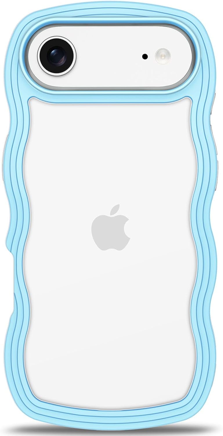 CFHADD-for iPhone Air Case Wavy Edge Clear Back Design, Anti-Slip Grip ...