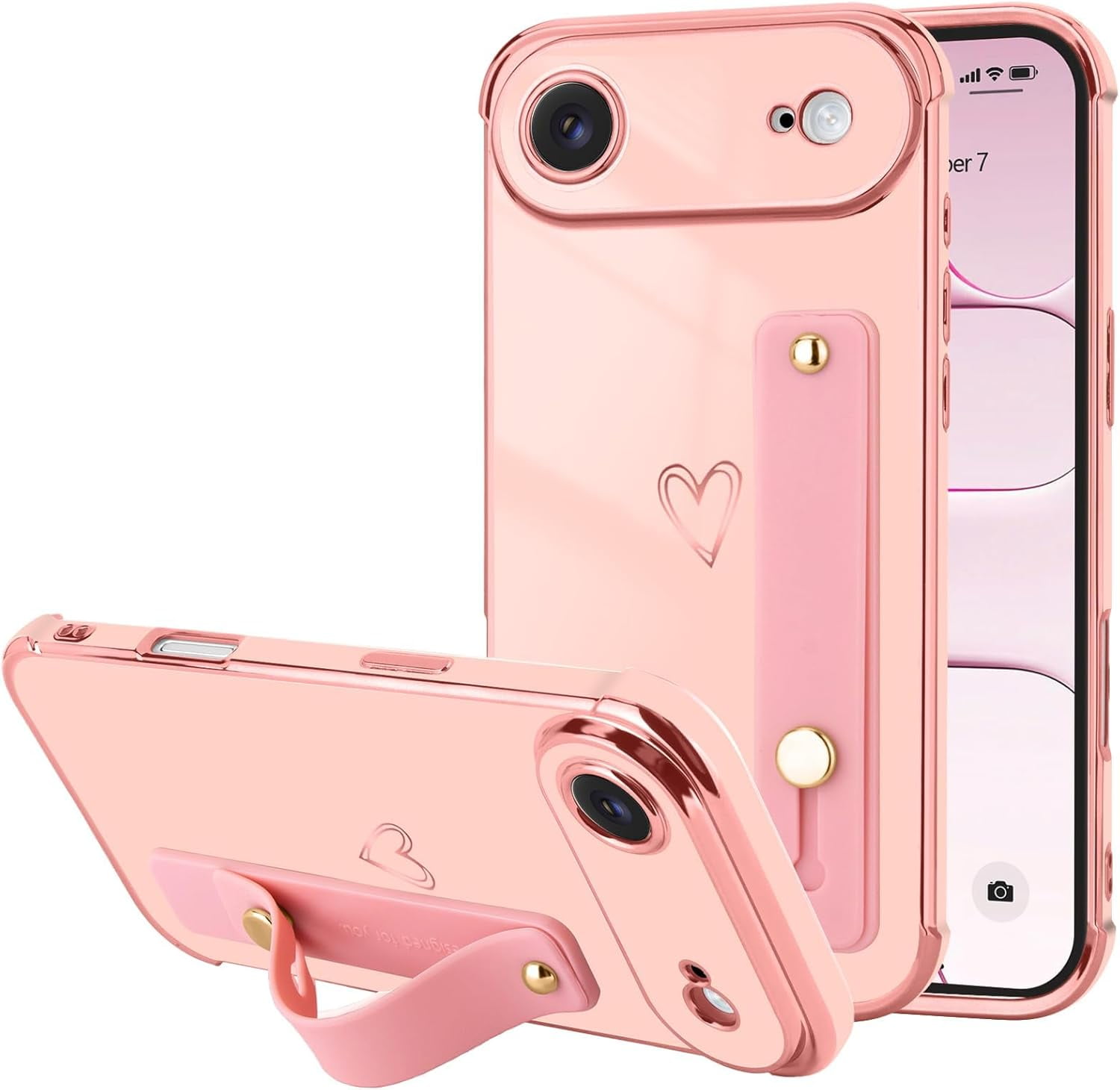 CFHADD-for iPhone Air Case for Women Girls, Bling Luxury Plated Bumper ...