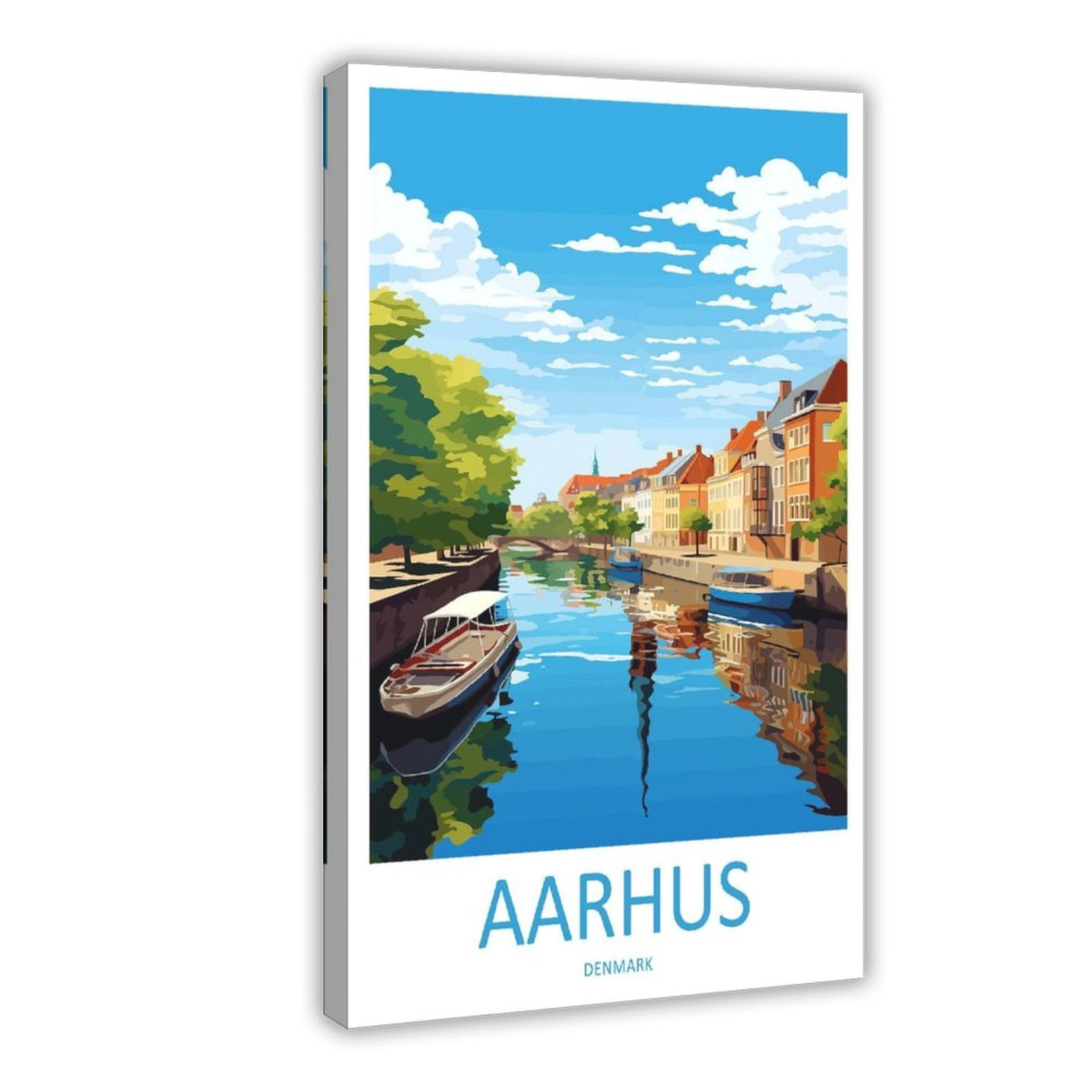 CFIOZYOS Aarhus Travel Print Aarhus Décor Aarhus Denmark Gift Aarhus ...
