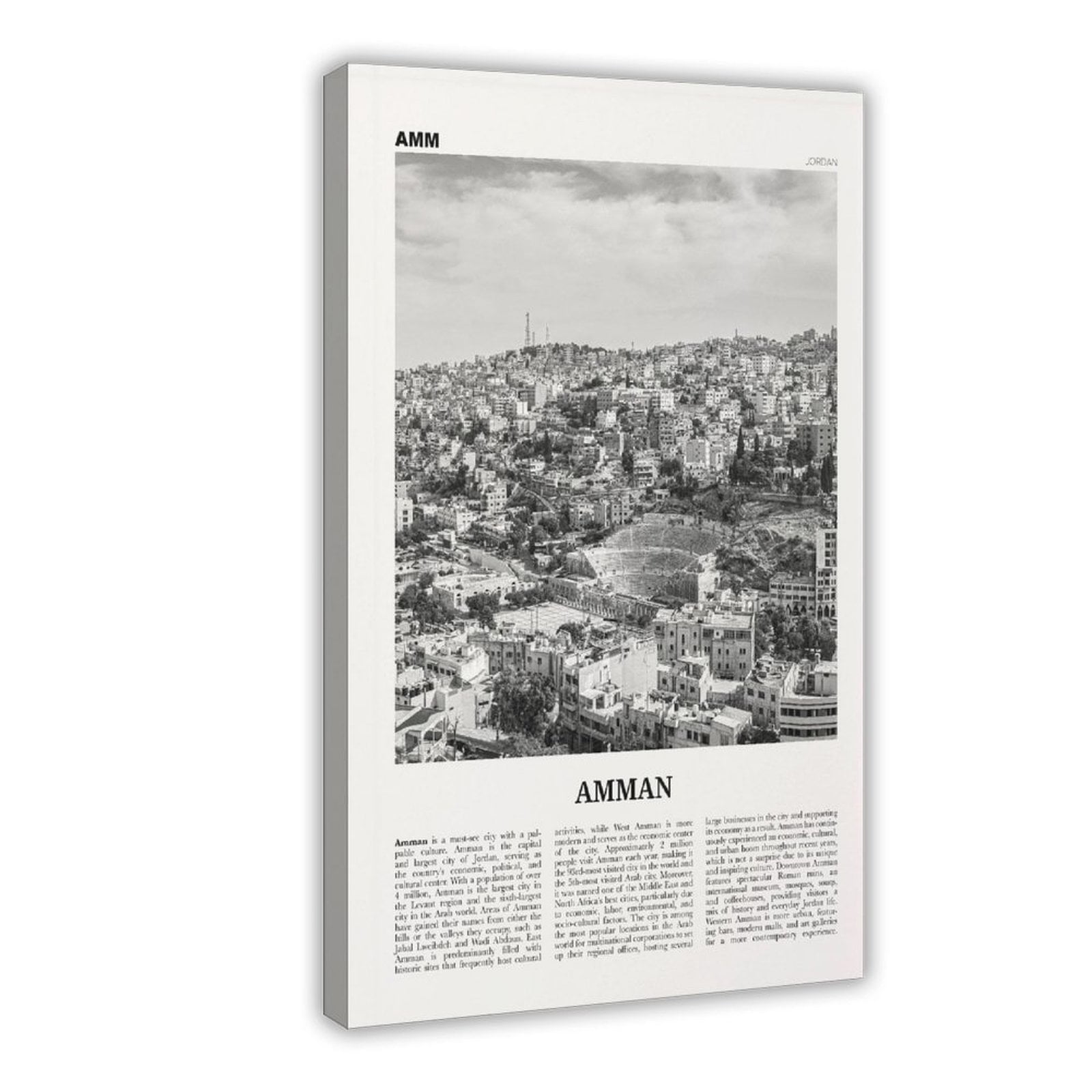 CFIOZYOS Amman Print Black And White, Amman Wall Art, Amman Poster, Amman Photo, Amman Wall ...