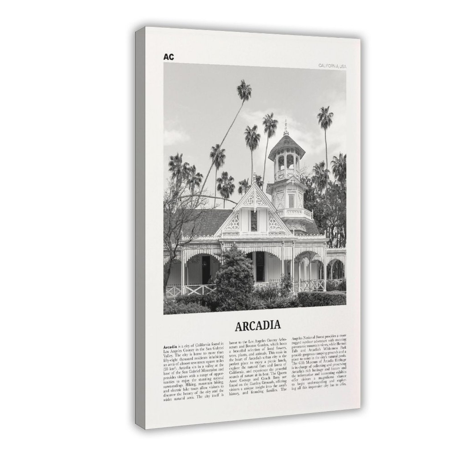 CFIOZYOS Arcadia Print Black And White, Arcadia Wall Art, Arcadia ...