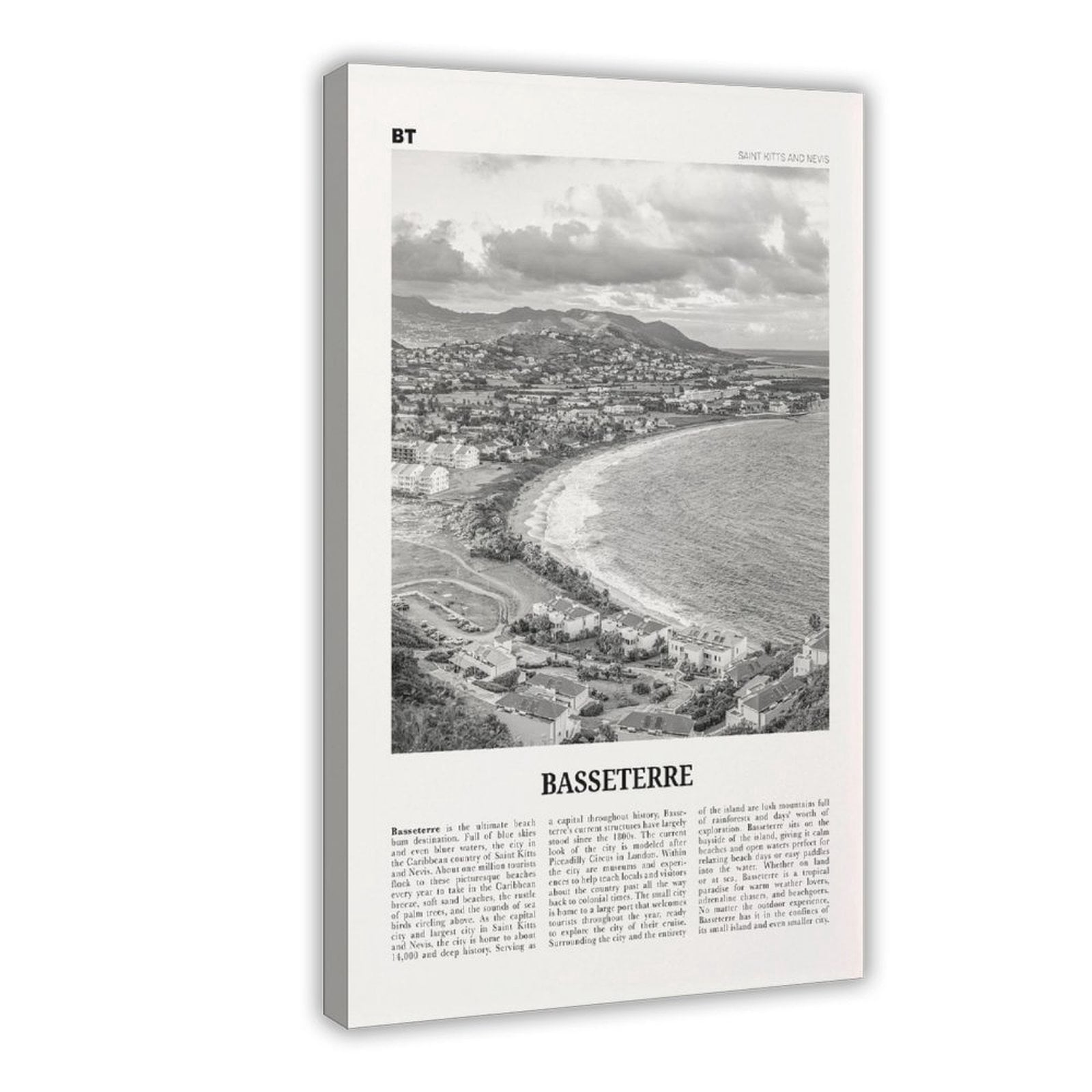 CFIOZYOS Basseterre Print Black And White, Basseterre Wall Art ...