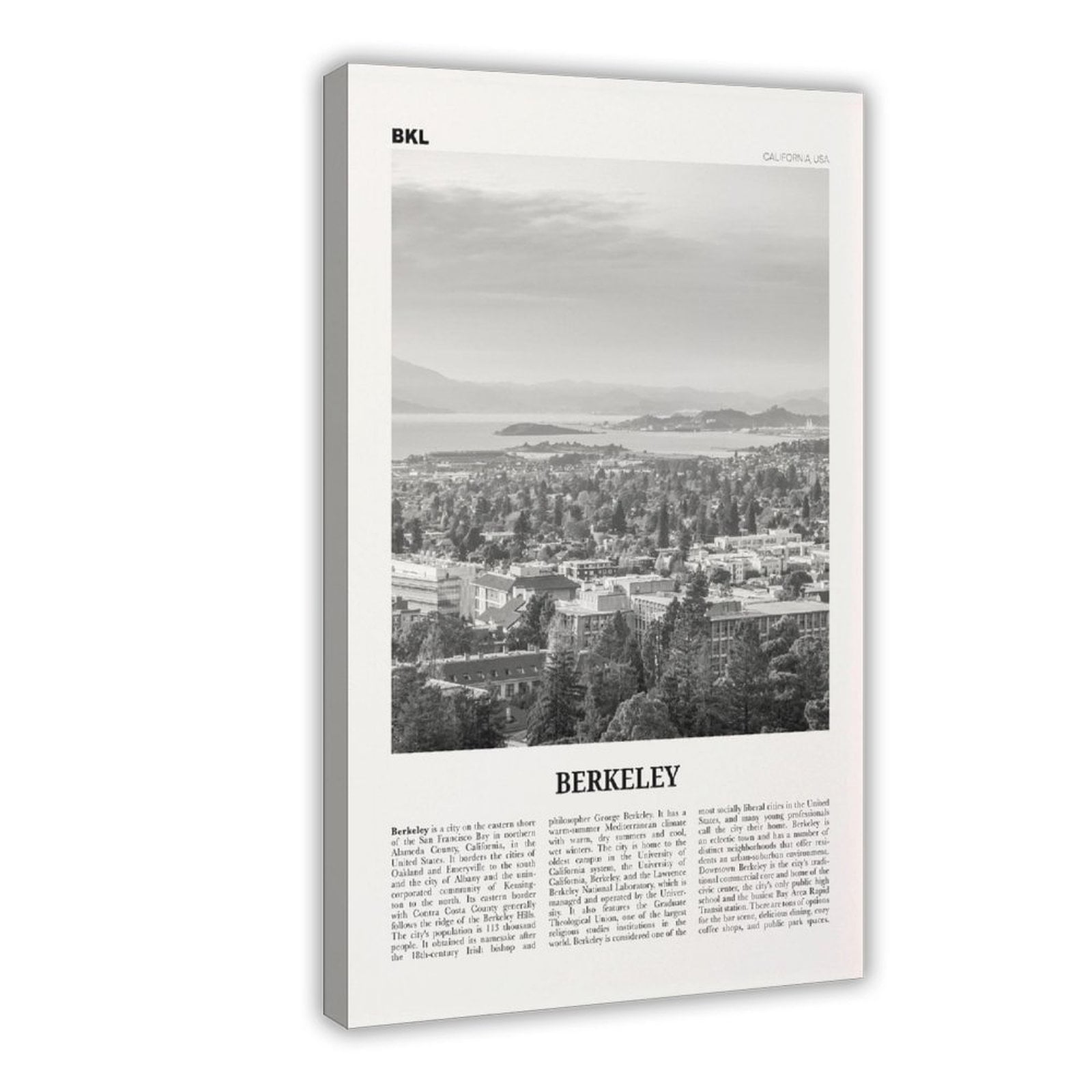 CFIOZYOS Berkeley Print Black And White, Berkeley Wall Art, Berkeley ...