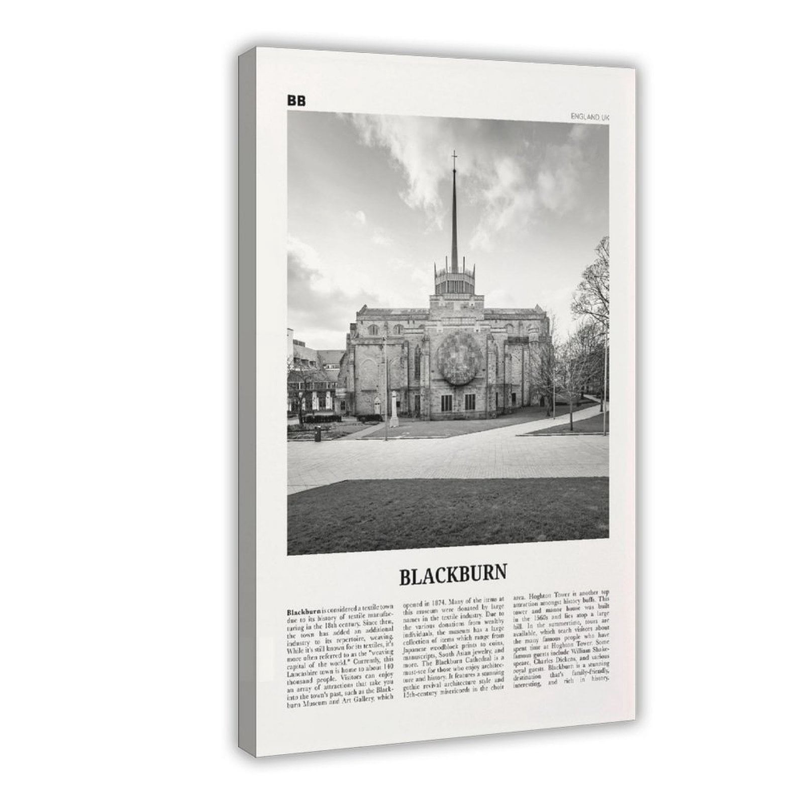 CFIOZYOS Blackburn Print Black And White, Blackburn Wall Art, Blackburn ...
