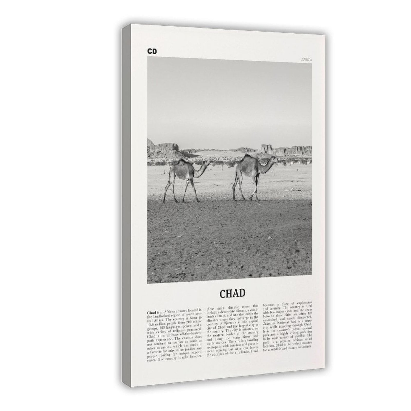 CFIOZYOS Chad Print Black And White, Chad Wall Art, Chad Poster, Chad ...