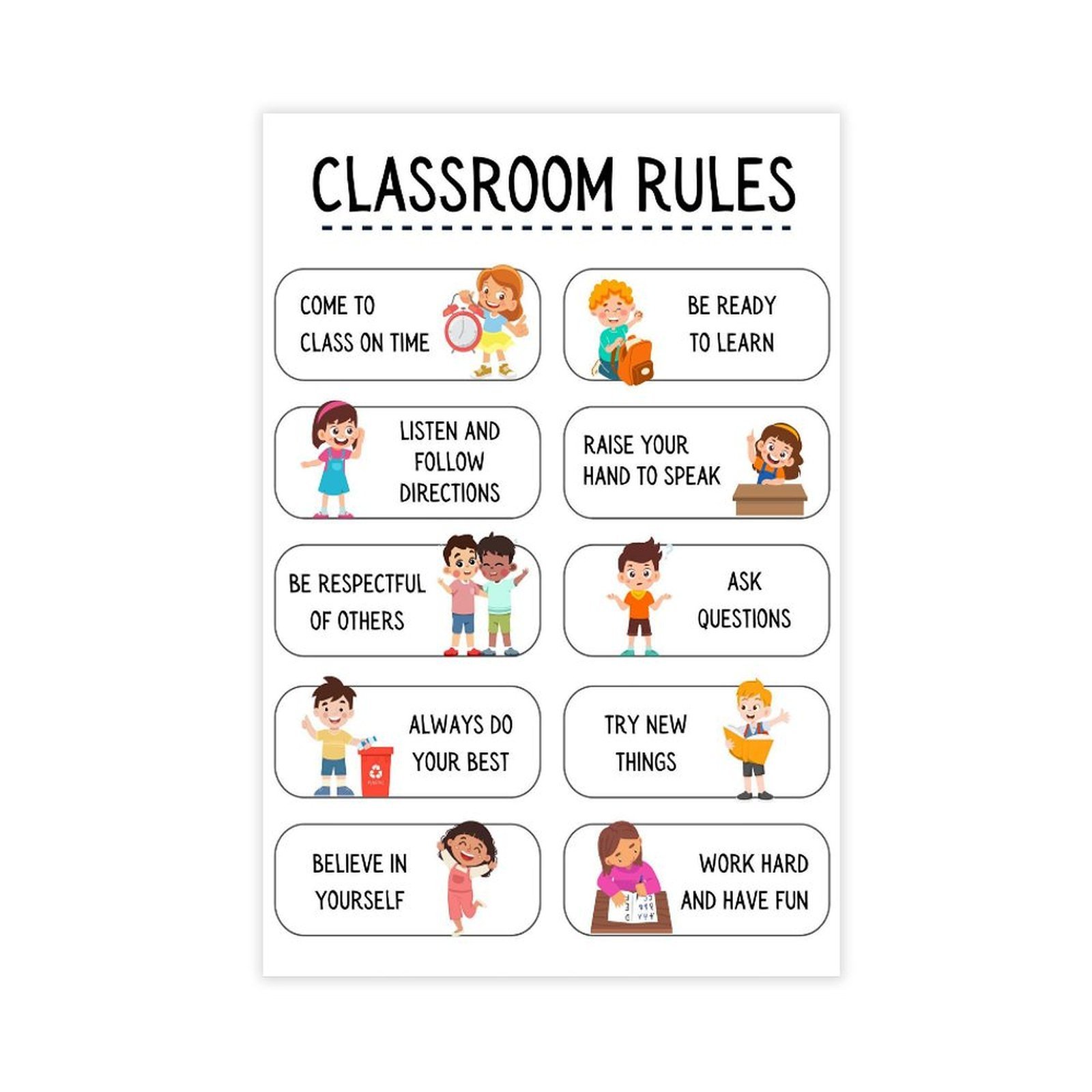 CFIOZYOS Classroom Rules House for Preschool, Kindergarten, Early ...