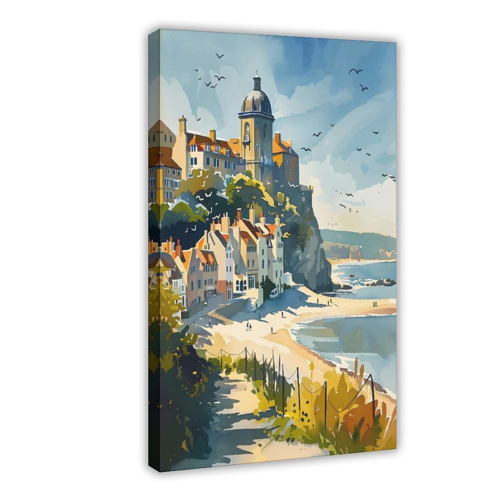 CFIOZYOS Cromer Watercolor Painting Norfolk Wall Art Cromer Beach ...