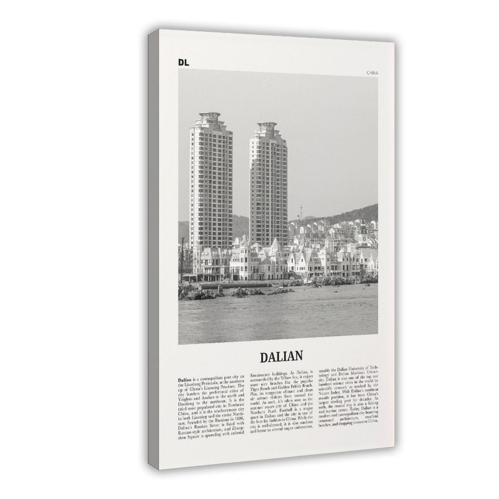 CFIOZYOS Dalian Print Black And White, Dalian Wall Art, Dalian Poster ...