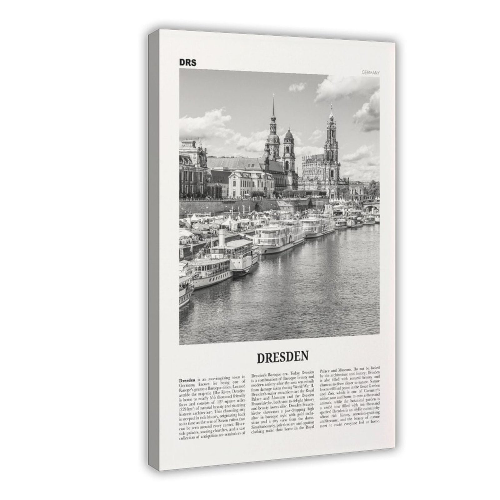 CFIOZYOS Dresden Print Black And White, Dresden Wall Art, Dresden ...