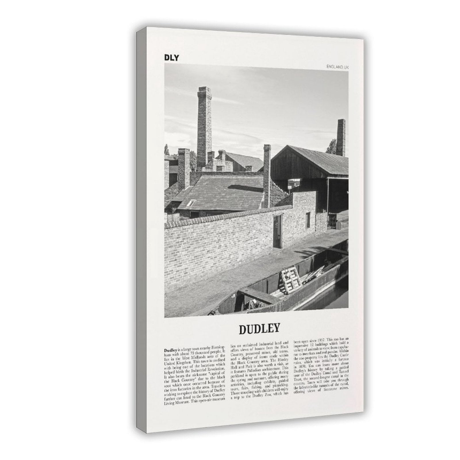 CFIOZYOS Dudley Print Black And White, Dudley Wall Art, Dudley Poster ...
