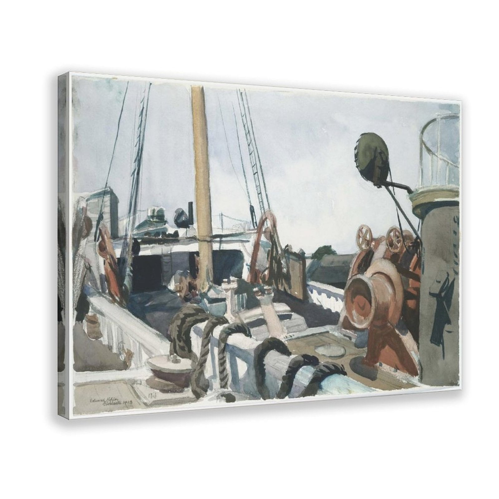 CFIOZYOS Famous Paintings by Edward Hopper Deck of A Beam Trawler ...