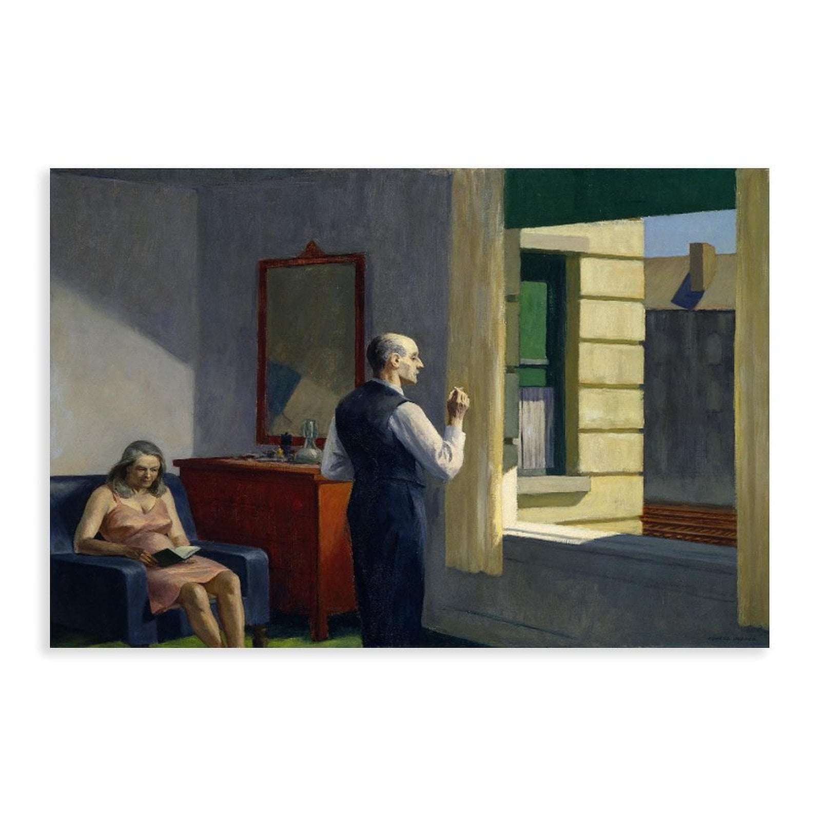 CFIOZYOS Famous Paintings by Edward Hopper Hotel by A Railroad Art Wall ...