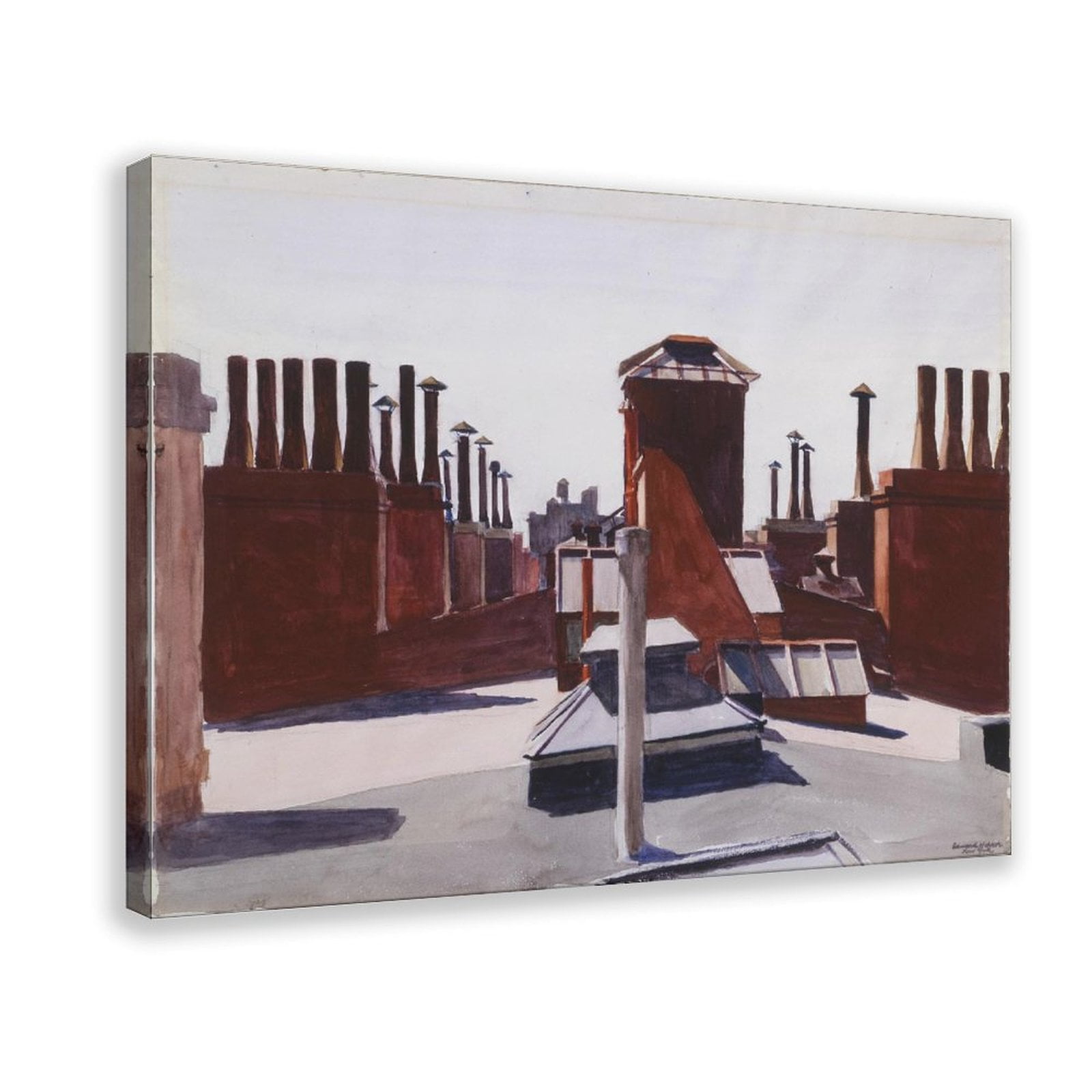 CFIOZYOS Famous Paintings by Edward Hopper Roofs of Washington Square ...
