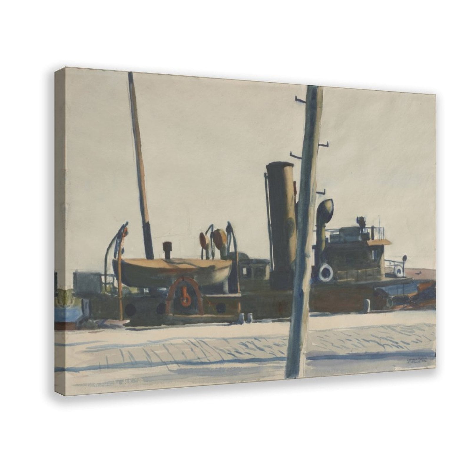 CFIOZYOS Famous Paintings by Edward Hopper Trawler And Telegraph Pole ...