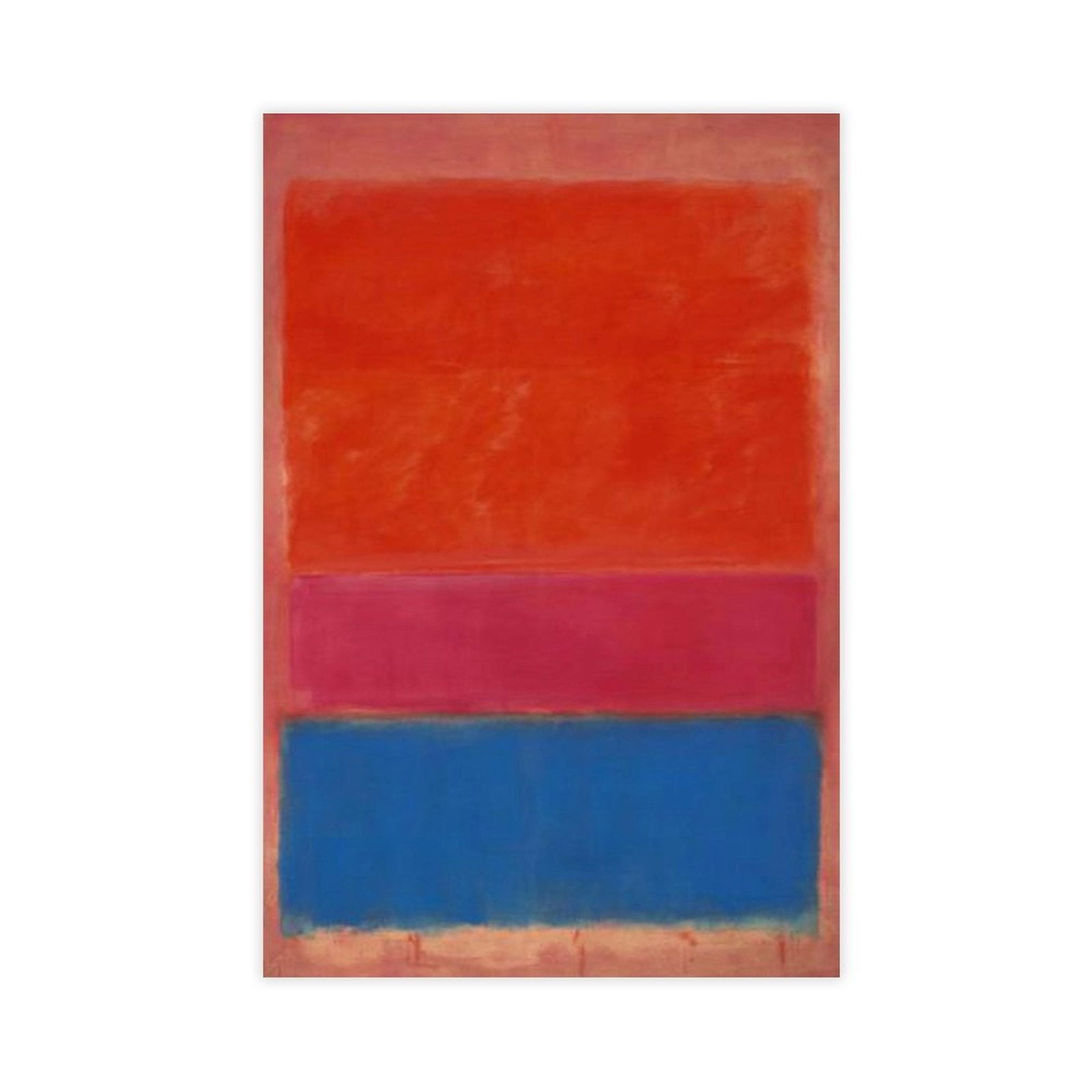 CFIOZYOS Famous Works by Mark Rothko No. 1 (Royal Red And Blue) Canvas ...