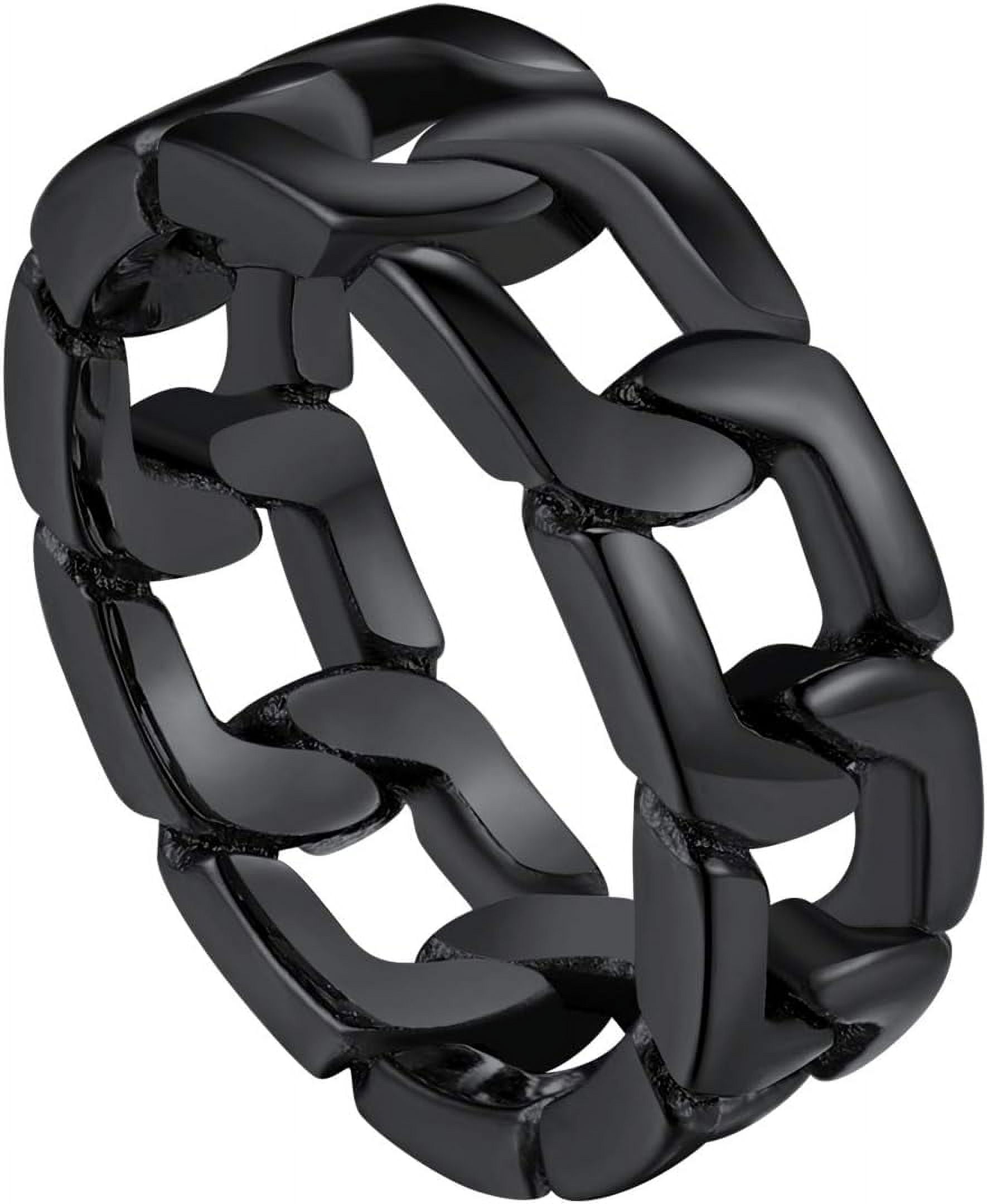 CFIOZYOS Fidget Ring Cuban Link/Spinner Rings for Men 18K Gold Tone ...