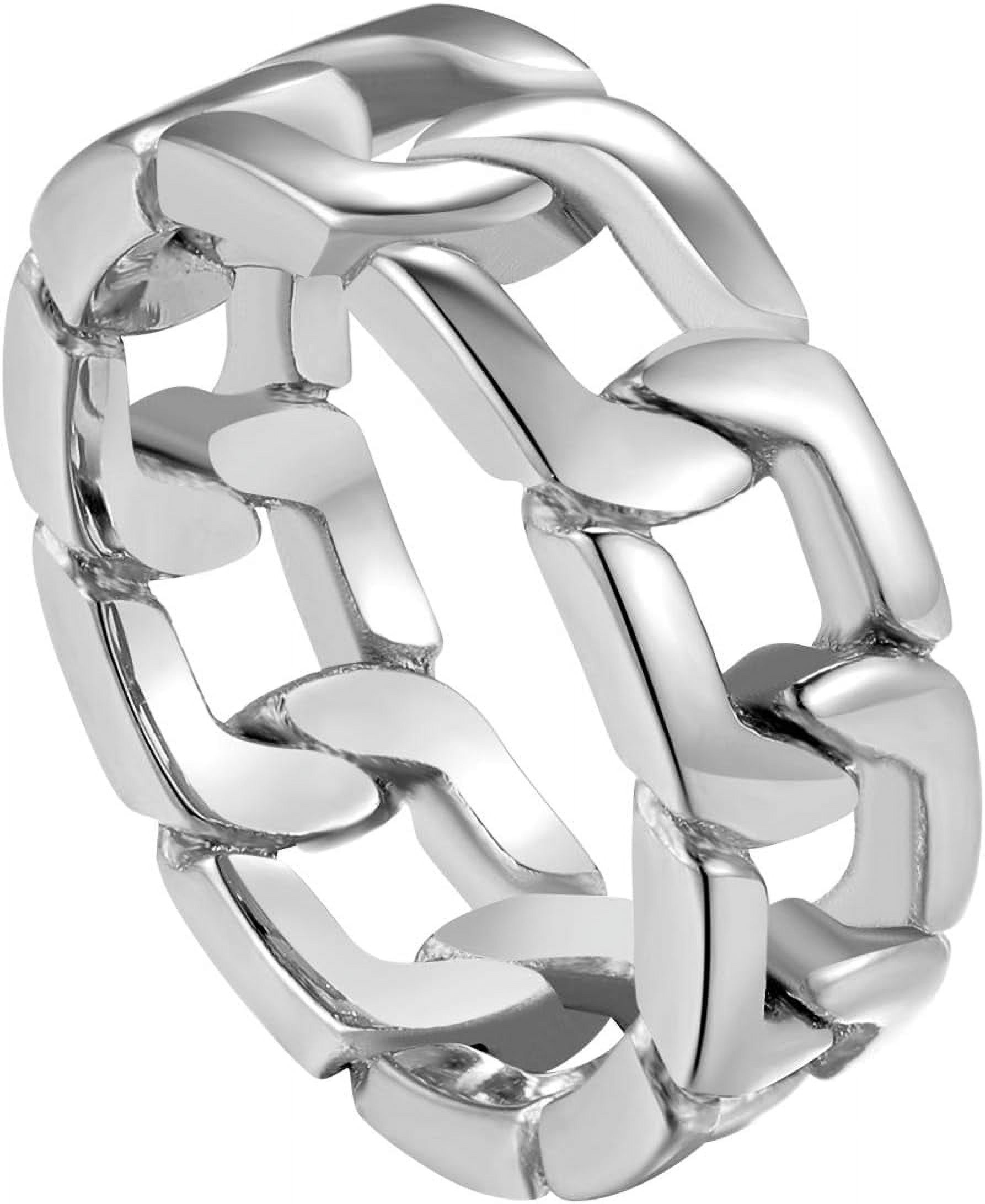 CFIOZYOS Fidget Ring Cuban Link/Spinner Rings for Men 18K Gold Tone ...