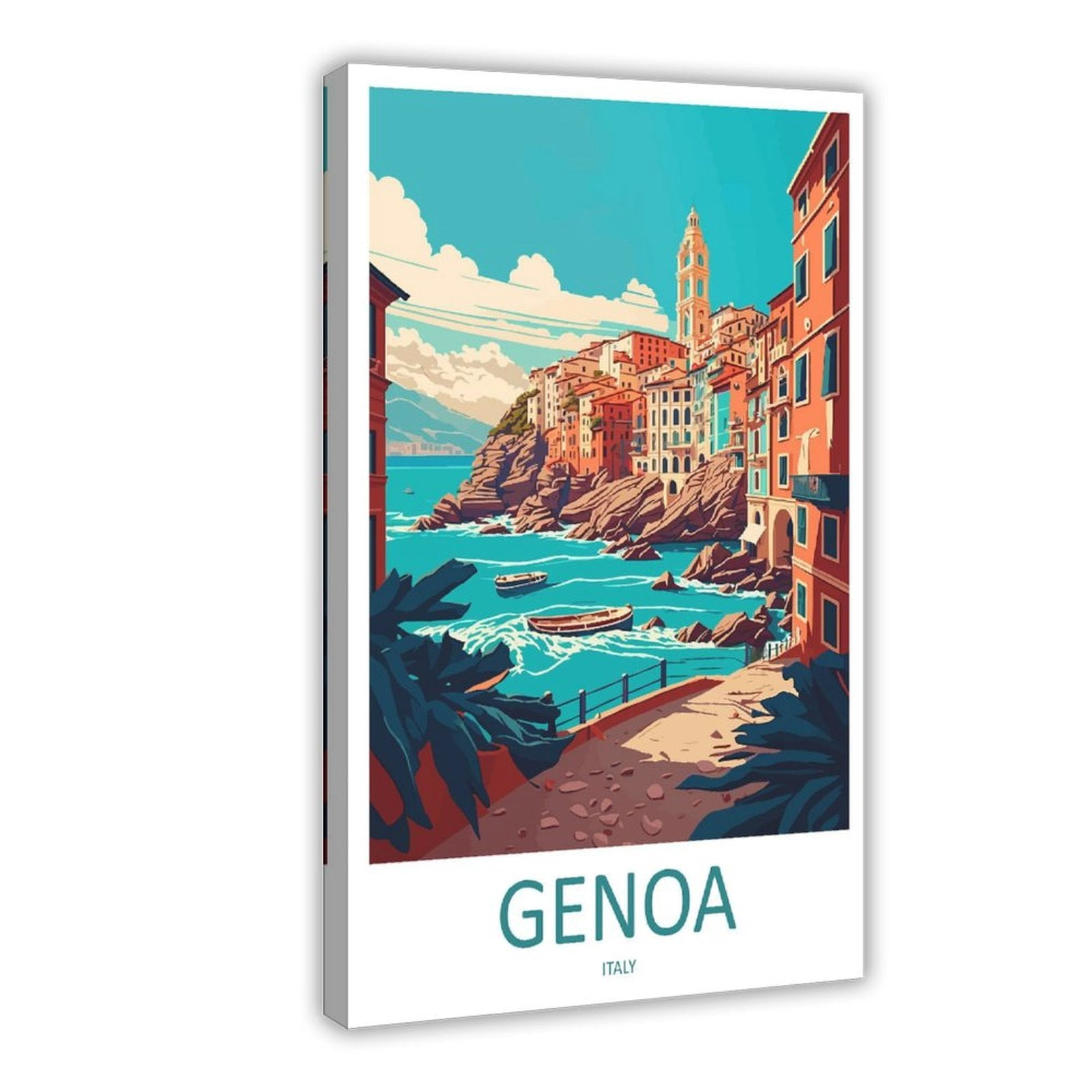 CFIOZYOS Genoa Travel Print Genoa Décor Genoa Italy Gift Genoa Print ...