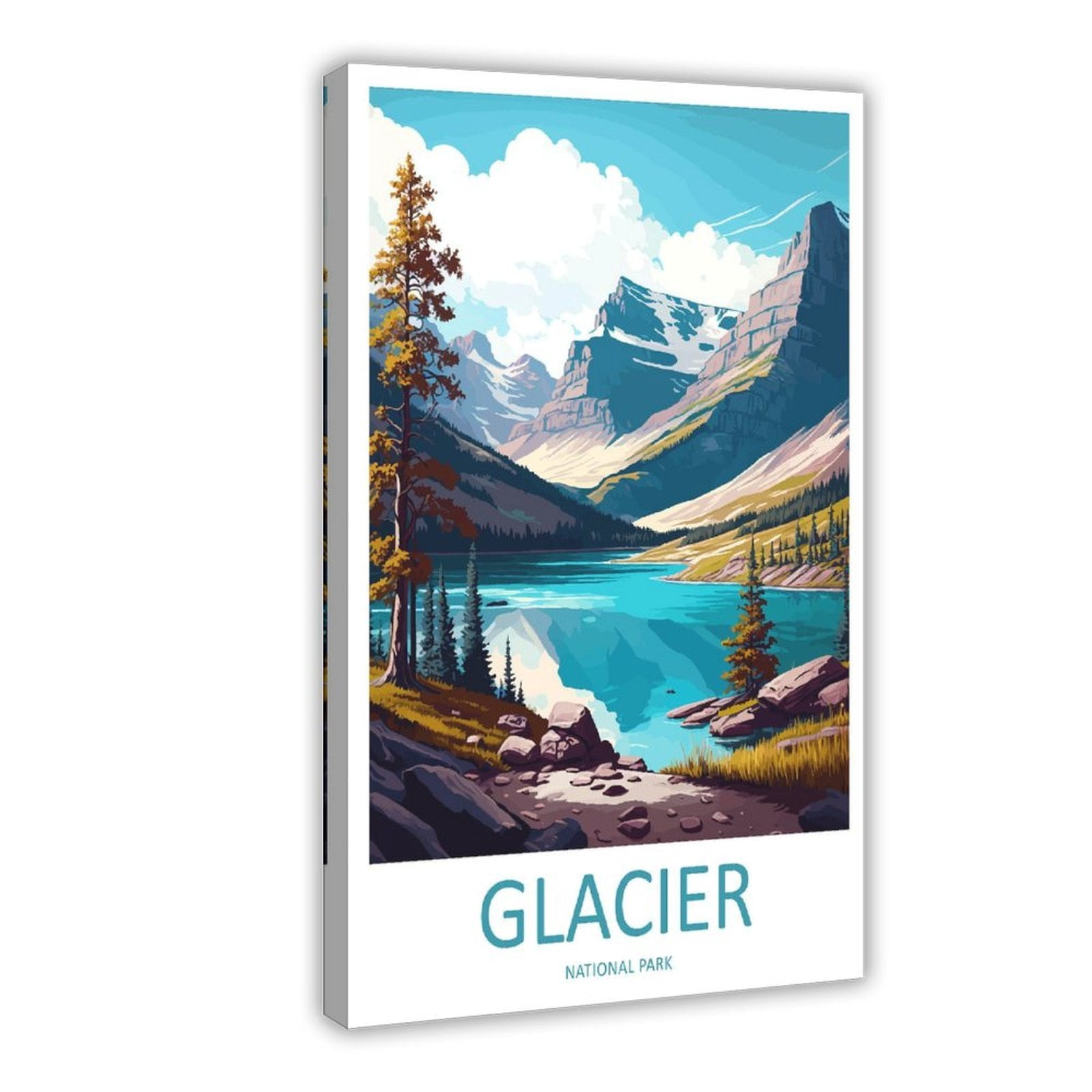 CFIOZYOS Glacier National Park Travel Print Glacier National Park Décor ...