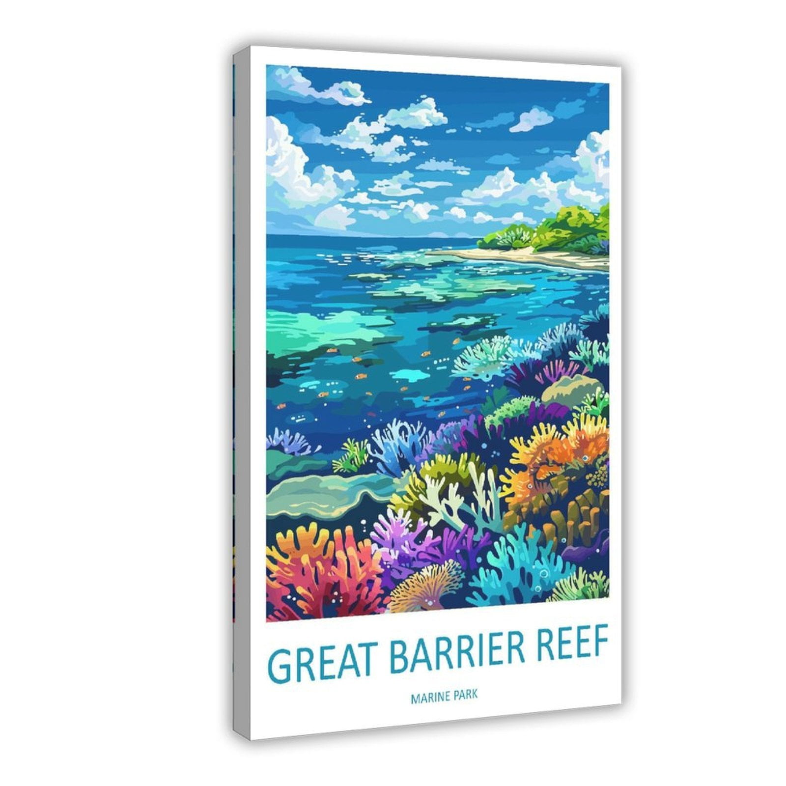 CFIOZYOS Great Barrier Reef Travel Print Great Barrier Reef Décor Great ...