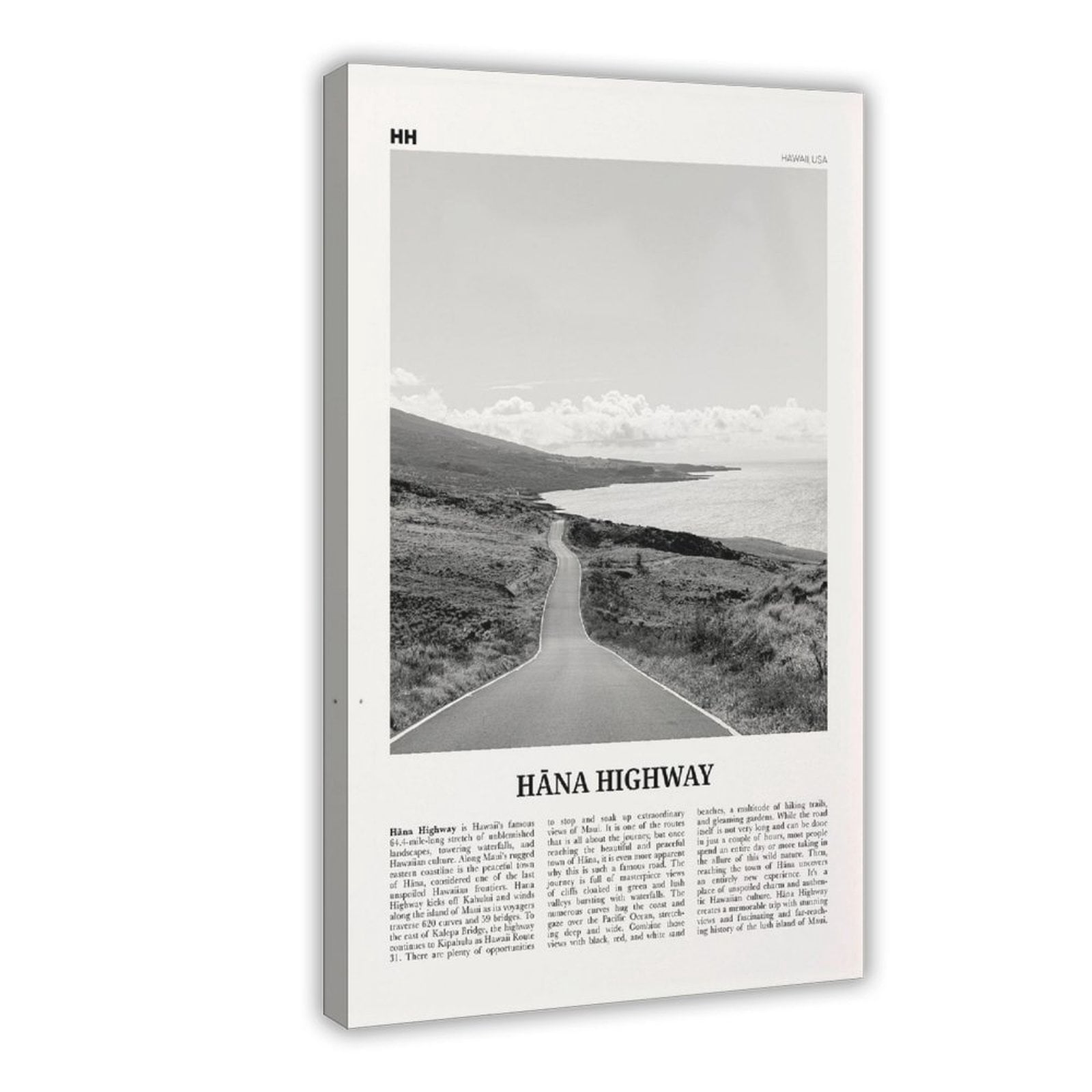 CFIOZYOS Hana Highway Print Black And White, Hana Highway Art, Hana ...