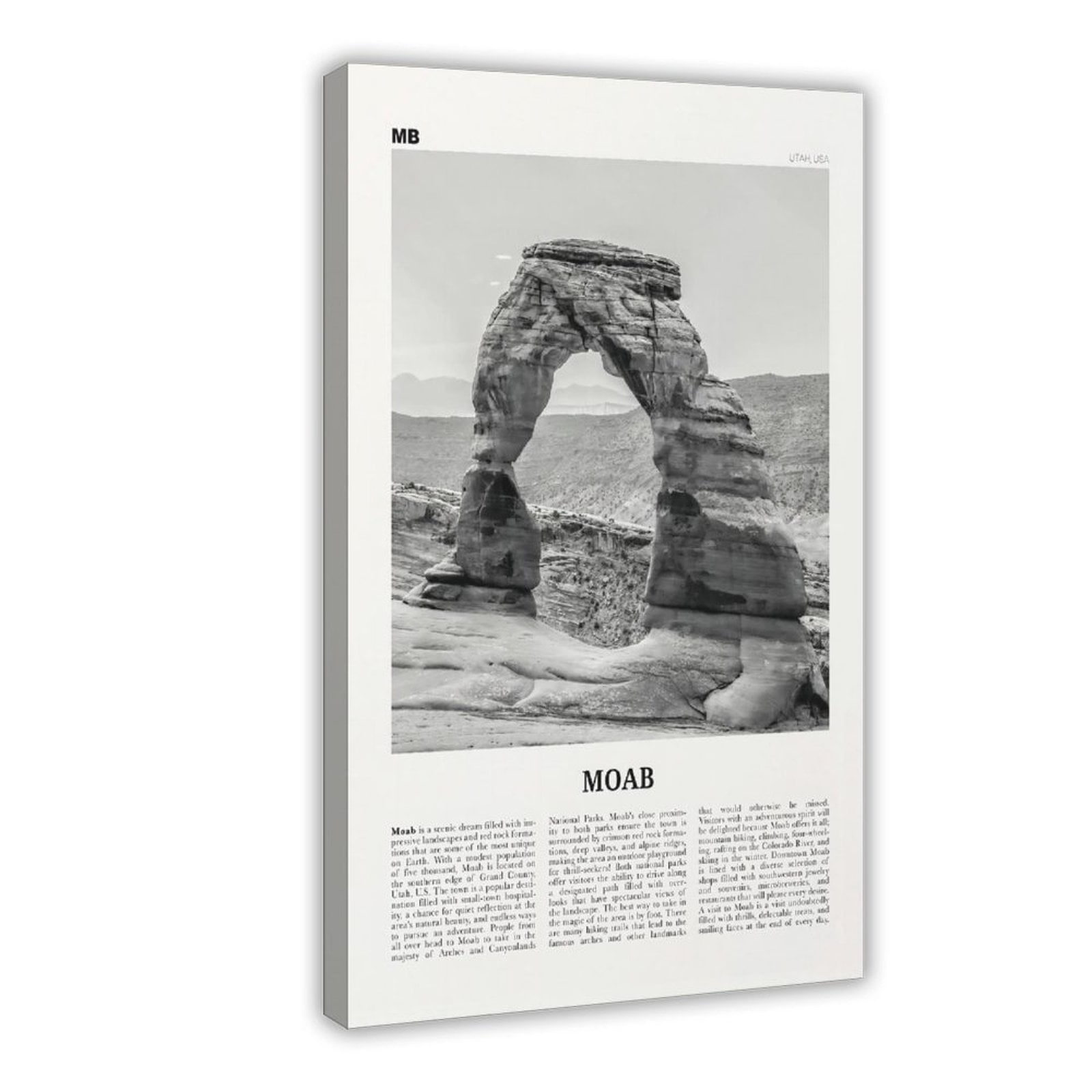 CFIOZYOS Moab Print Black And White, Moab Wall Art, Moab Poster, Moab ...