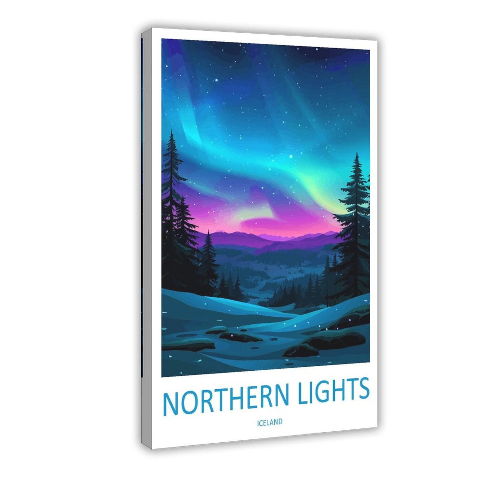 CFIOZYOS Northern Lights Travel Print Aurora Borealis Décor Aurora ...