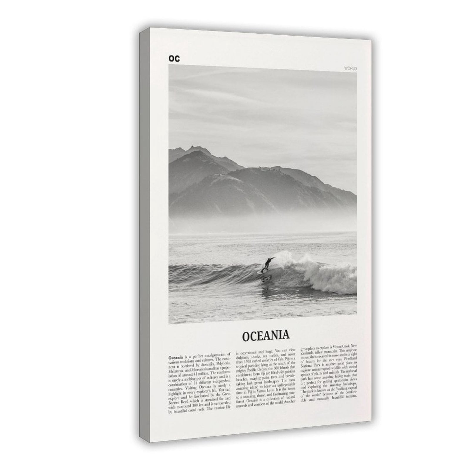 CFIOZYOS Oceania Print Black And White, Oceania Wall Art, Oceania ...