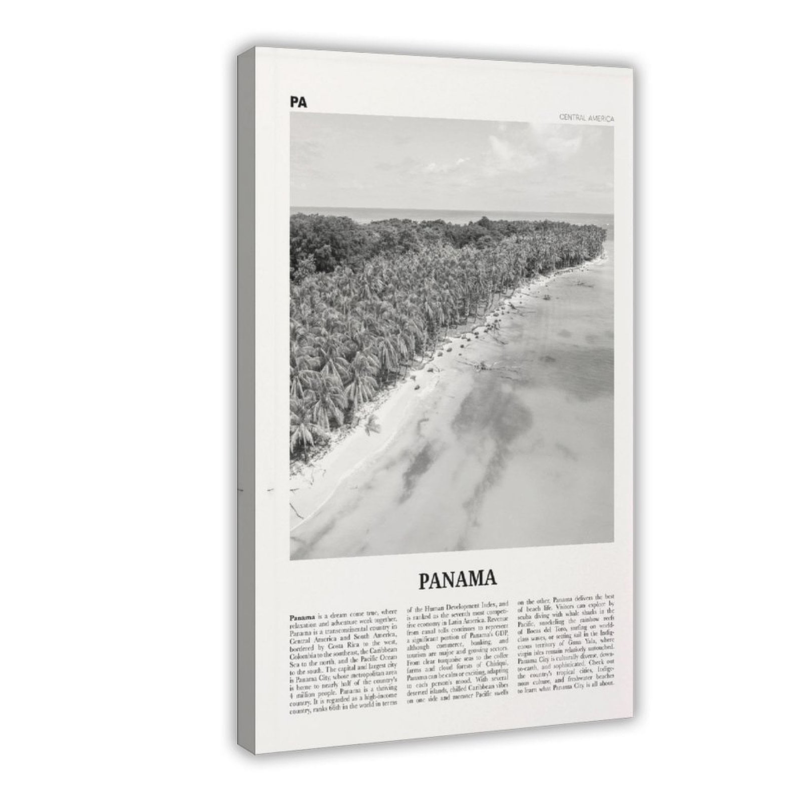 CFIOZYOS Panama Print Black And White View, Panama Wall Art, Panama ...