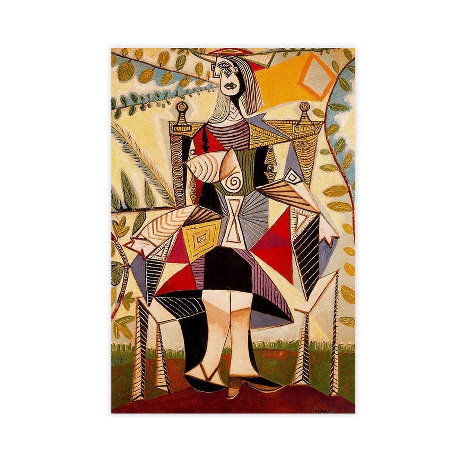 CFIOZYOS Picasso's Paintings of Womens Seated Woman in Garden 1938 by ...