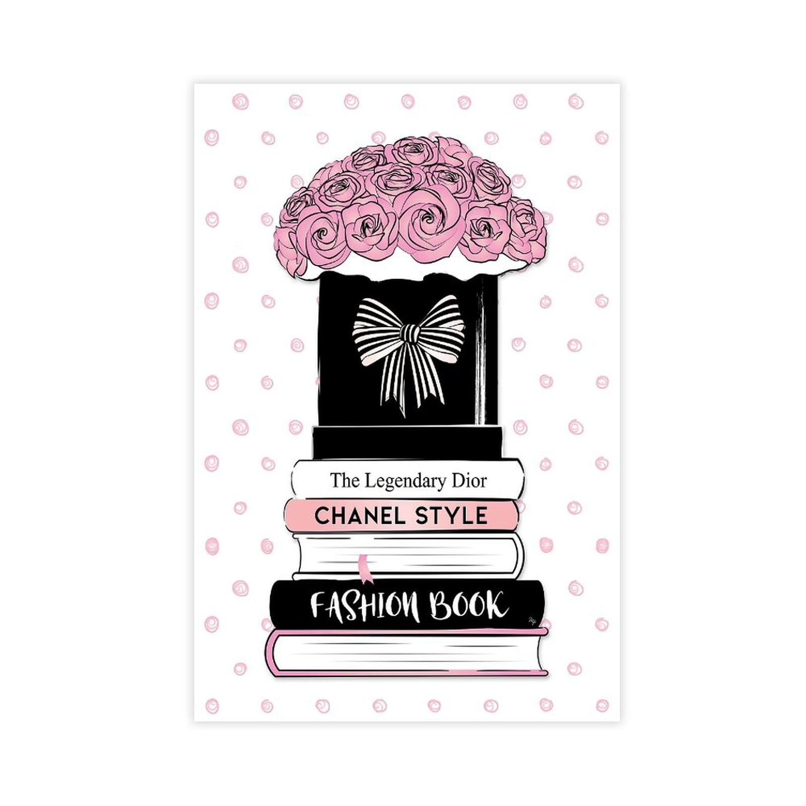 CFIOZYOS Pink Roses And Style Books Art Wall Decoration Poster Family ...