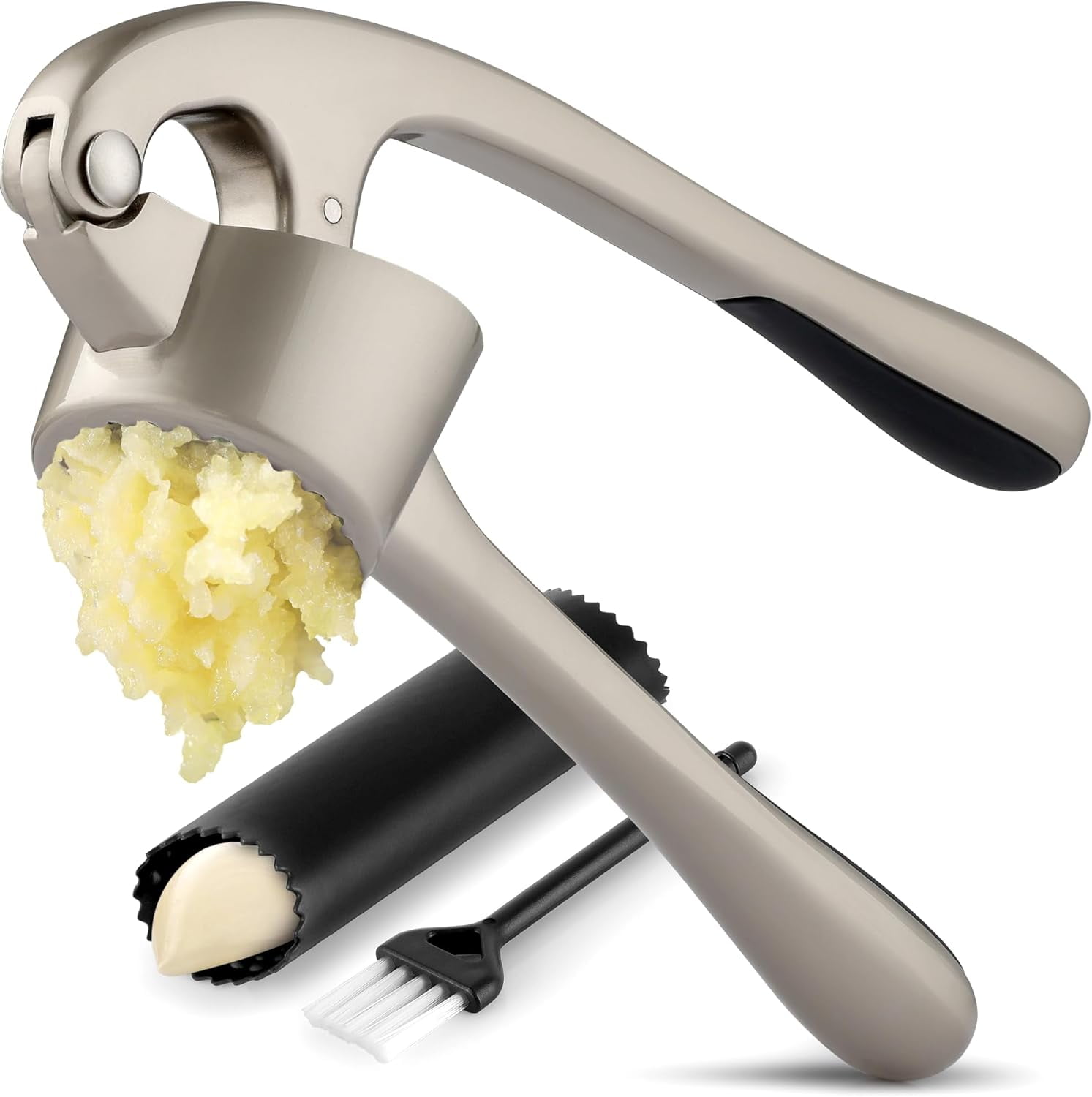 CFIOZYOS Premium Garlic Press Set - Rust Proof & Dishwasher Safe ...