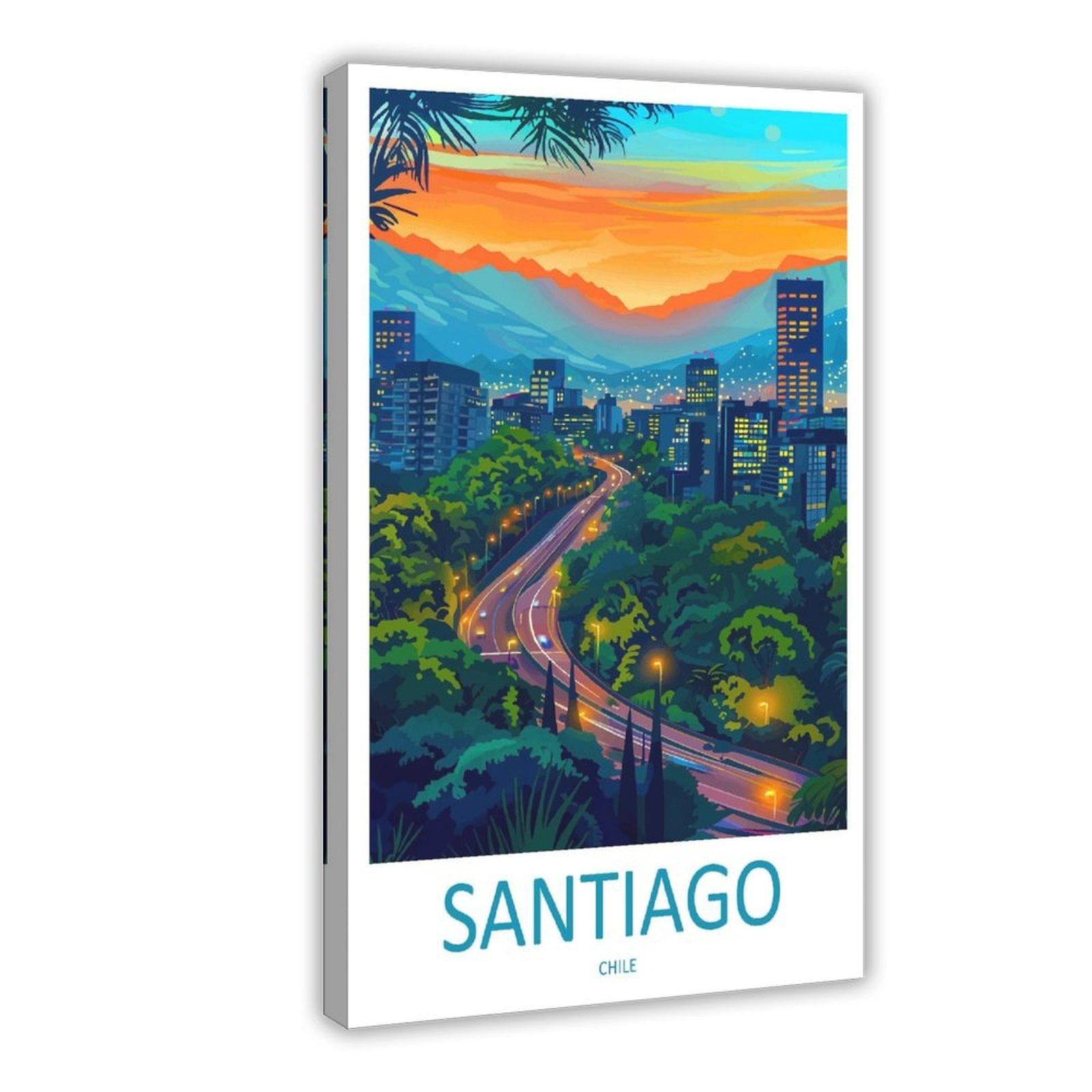 CFIOZYOS Santiago Travel Print Santiago Decoration Santiago Print Art ...