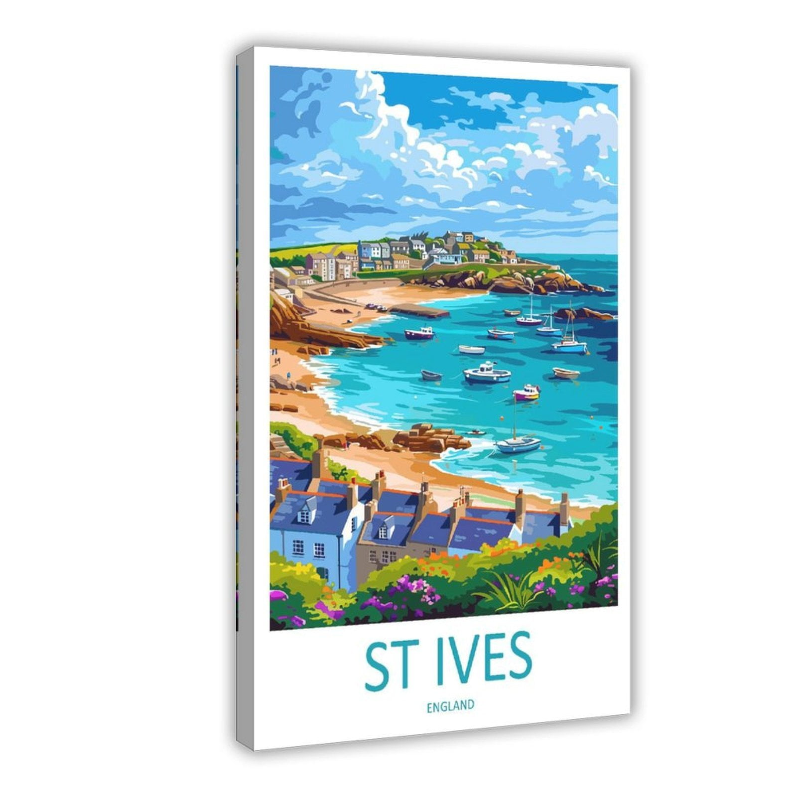CFIOZYOS St Ives Travel Print St Ives Décor St Ives Cornwall Gift ...