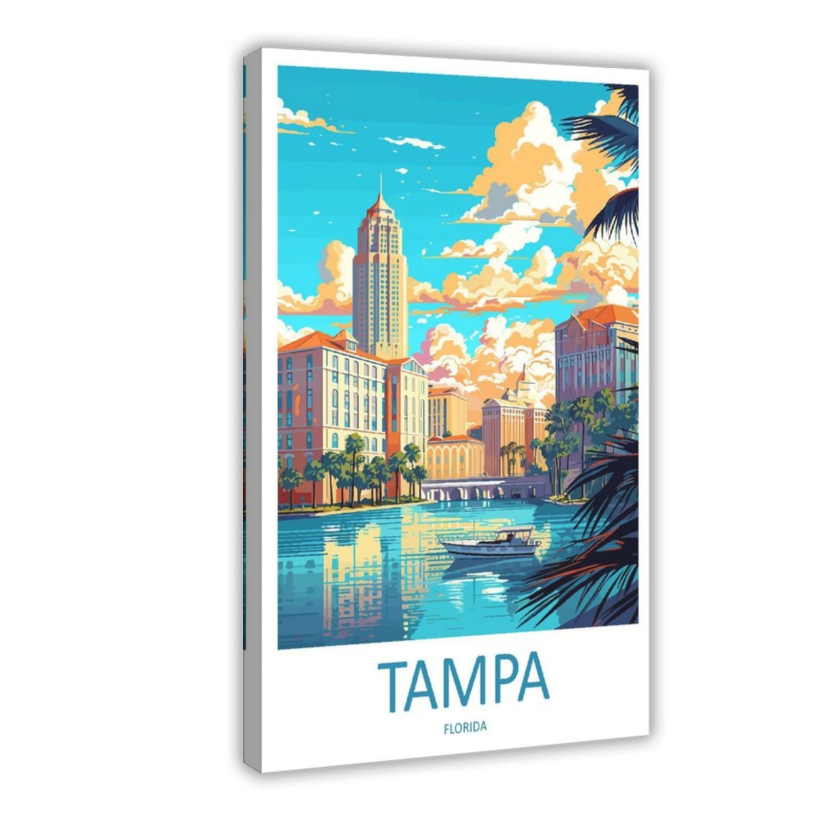 CFIOZYOS Tampa Travel Print Tampa Décor Tampa Gift Beach Florida Tampa ...