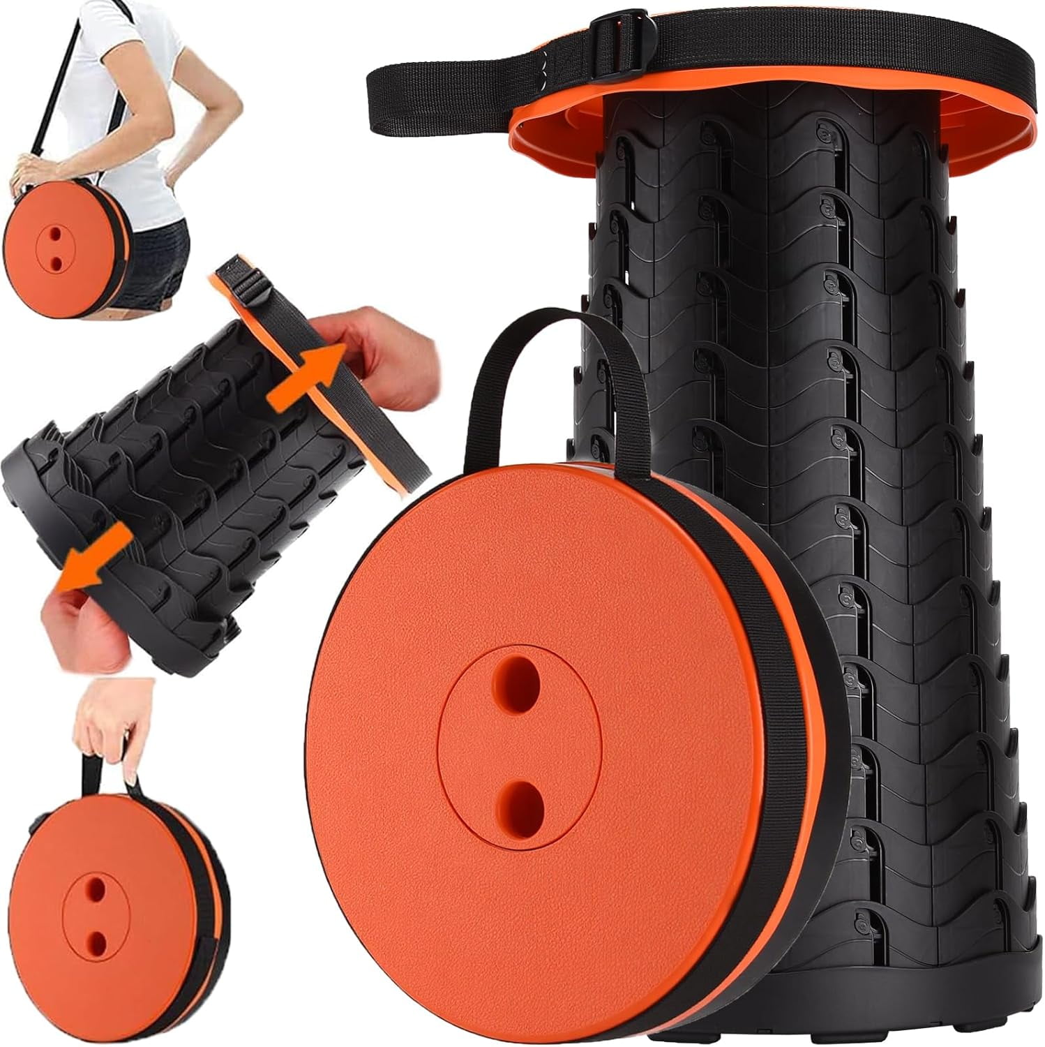 CFIOZYOS Upgraded Collapsible Stool, 400lbs Max Weight, Lightweight But ...