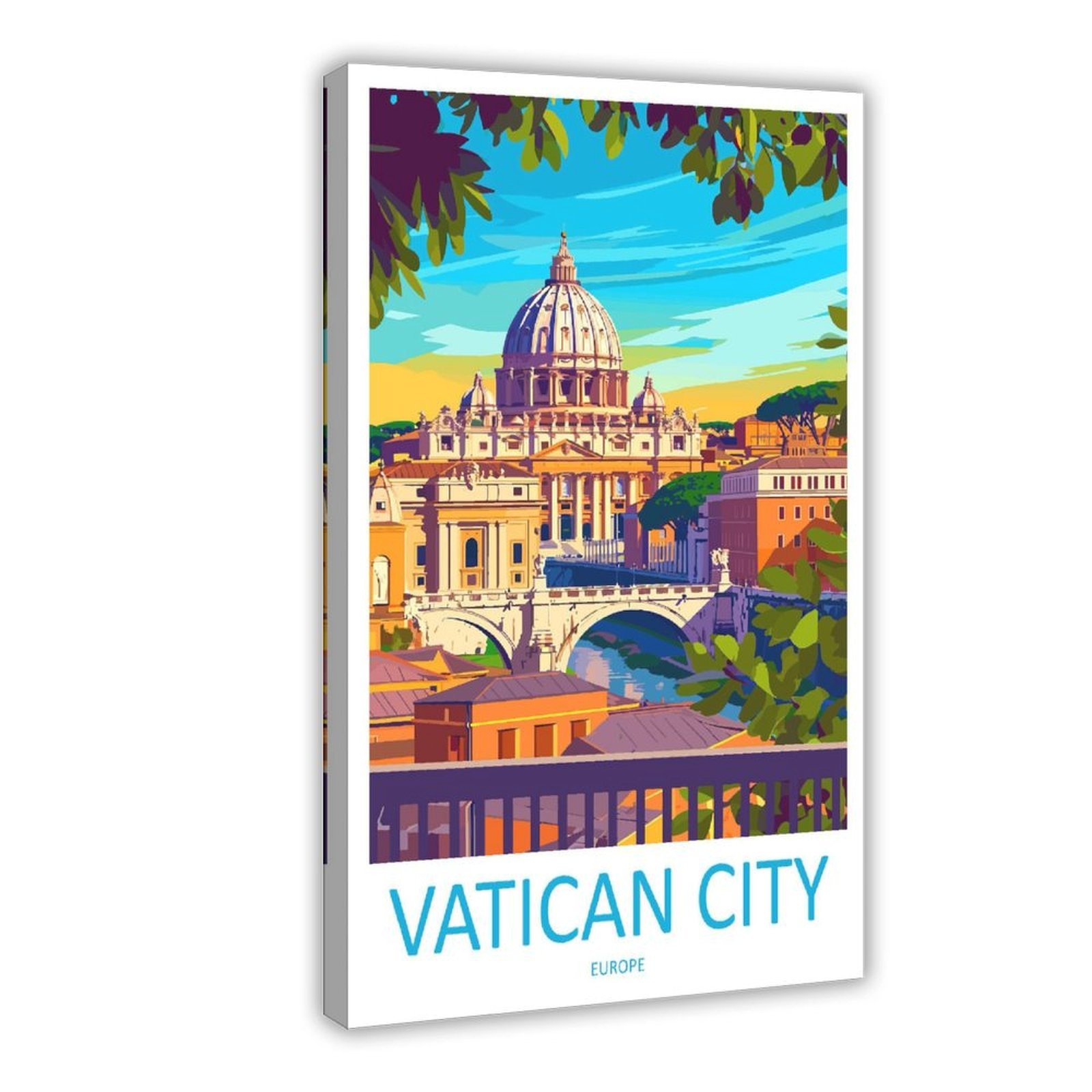 CFIOZYOS Vatican City Travel Print Vatican City Italy Decoration ...