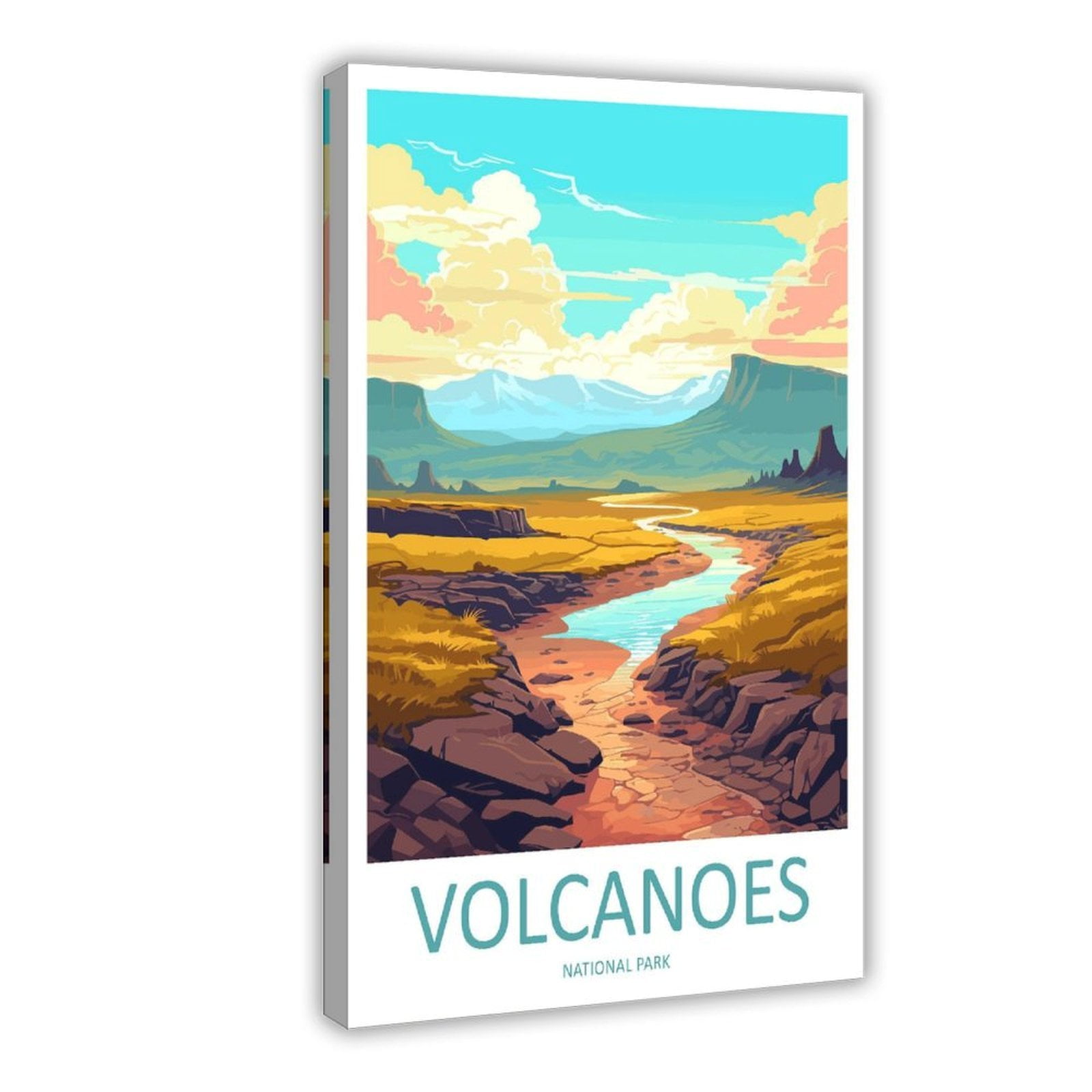 CFIOZYOS Volcanoes National Park Travel Print Volcanoe Décor Volcanoes Hawaii Gift Print Artwork ...