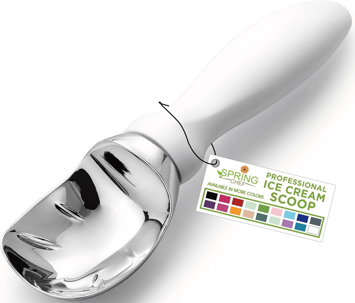 CFIOZYOS White Commercial Ice Cream Scoop with Comfortable Handle ...