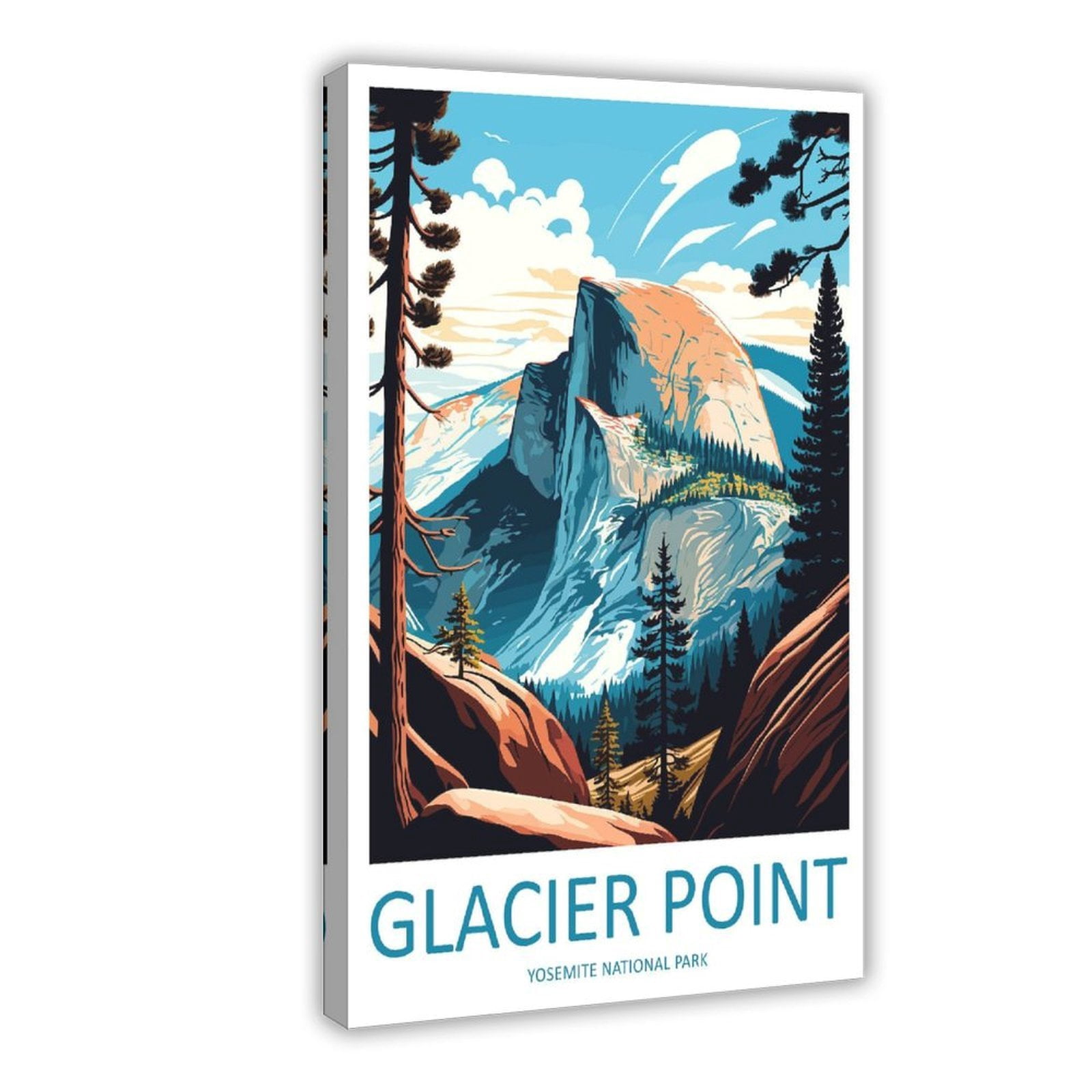 CFIOZYOS Yosemite Glacier Point Travel Print Yosemite Glacier Point ...