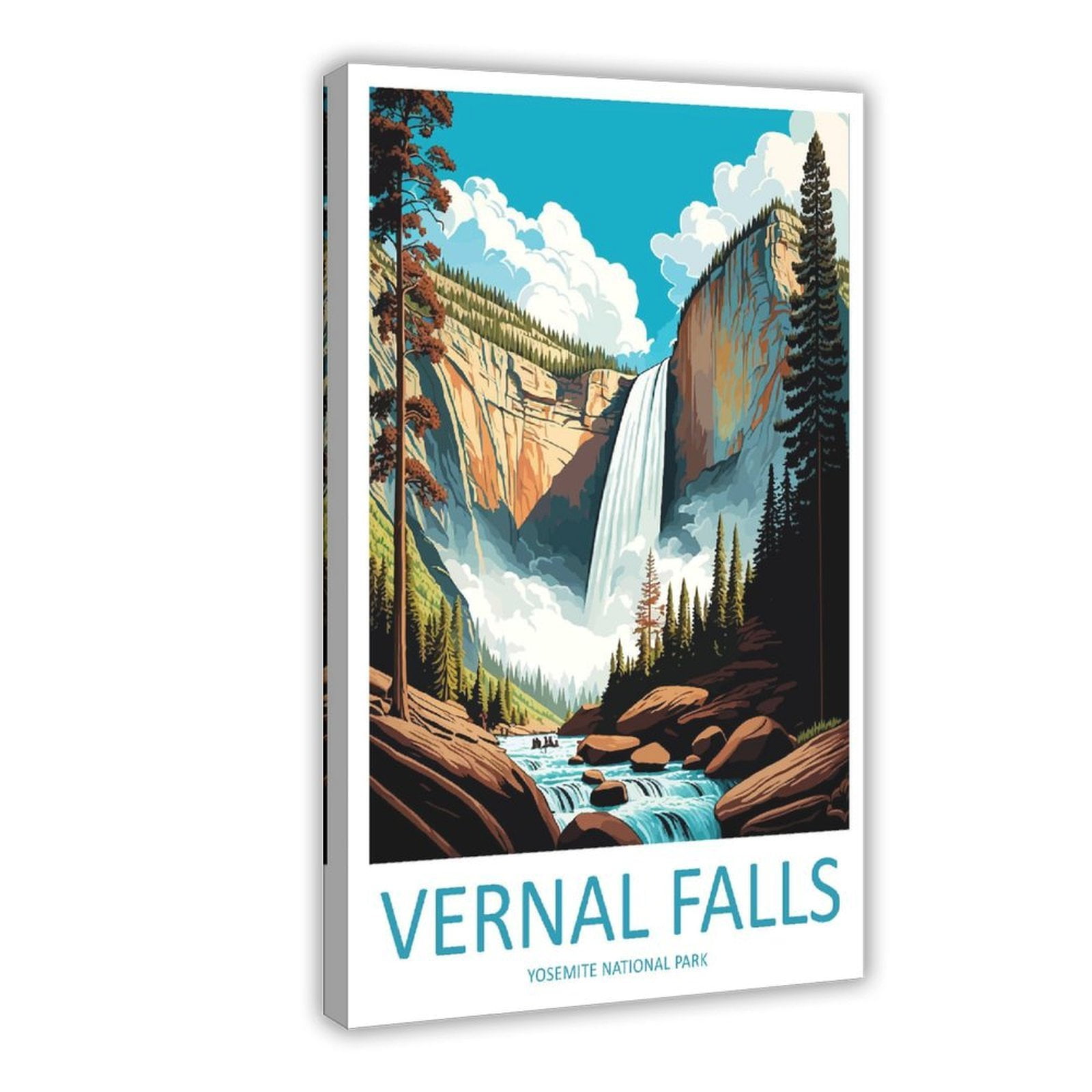 CFIOZYOS Yosemite Vernal Falls Travel Print Yosemite Vernal Falls Décor ...