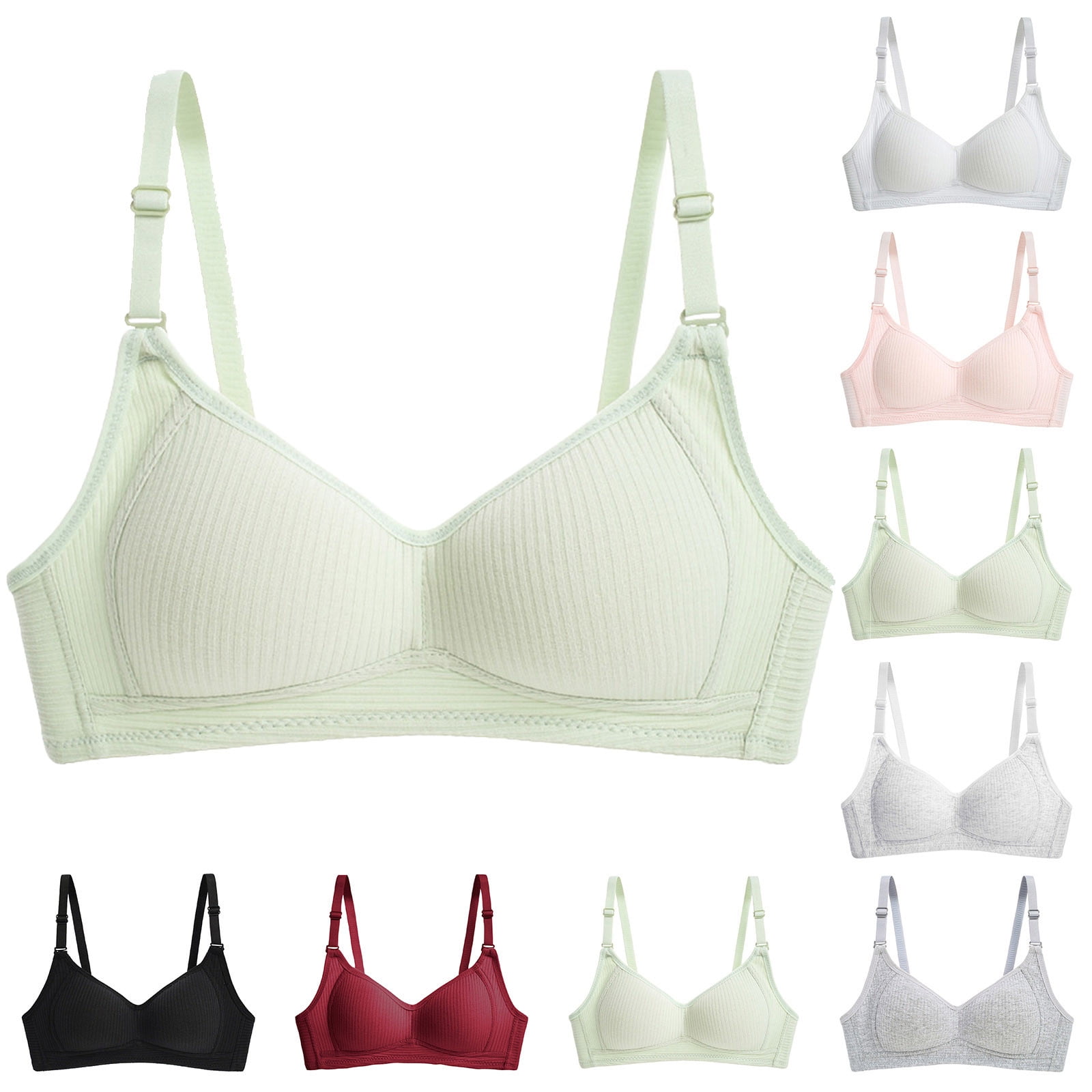 CFLVAEK Bras for Women Plus Size Wireless Full Figure Bra Comfort ...