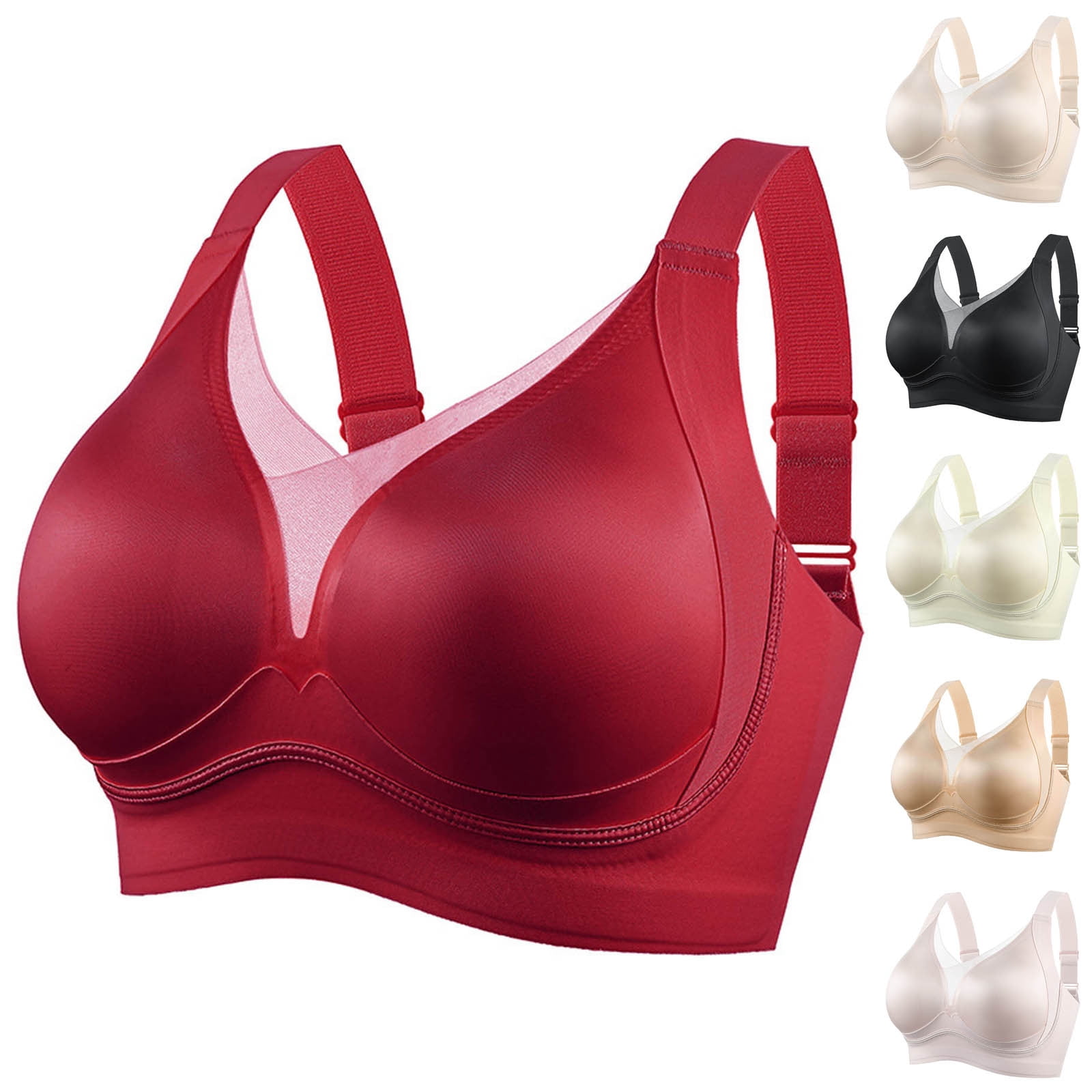 CFLVAEK Bras for Women No Underwire Push Up Bralettes Adjustable Straps ...