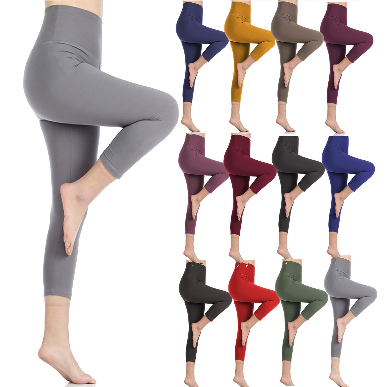 CFLVAEK Capri Leggings for Women High Waisted Tummy Control Yoga ...
