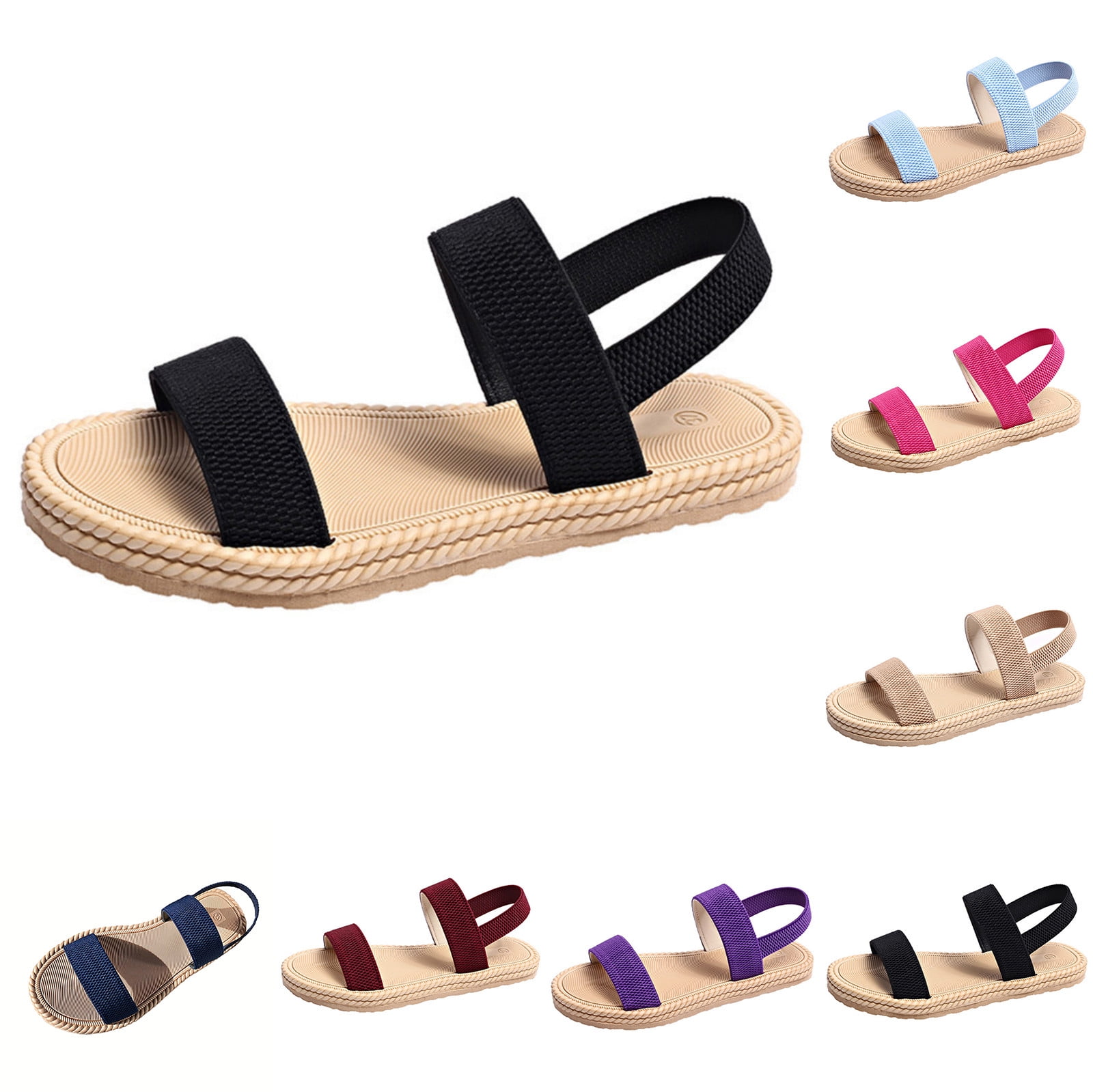 CFLVAEK Flat Sandals for Women Summer Casual Arch Support Sandals ...